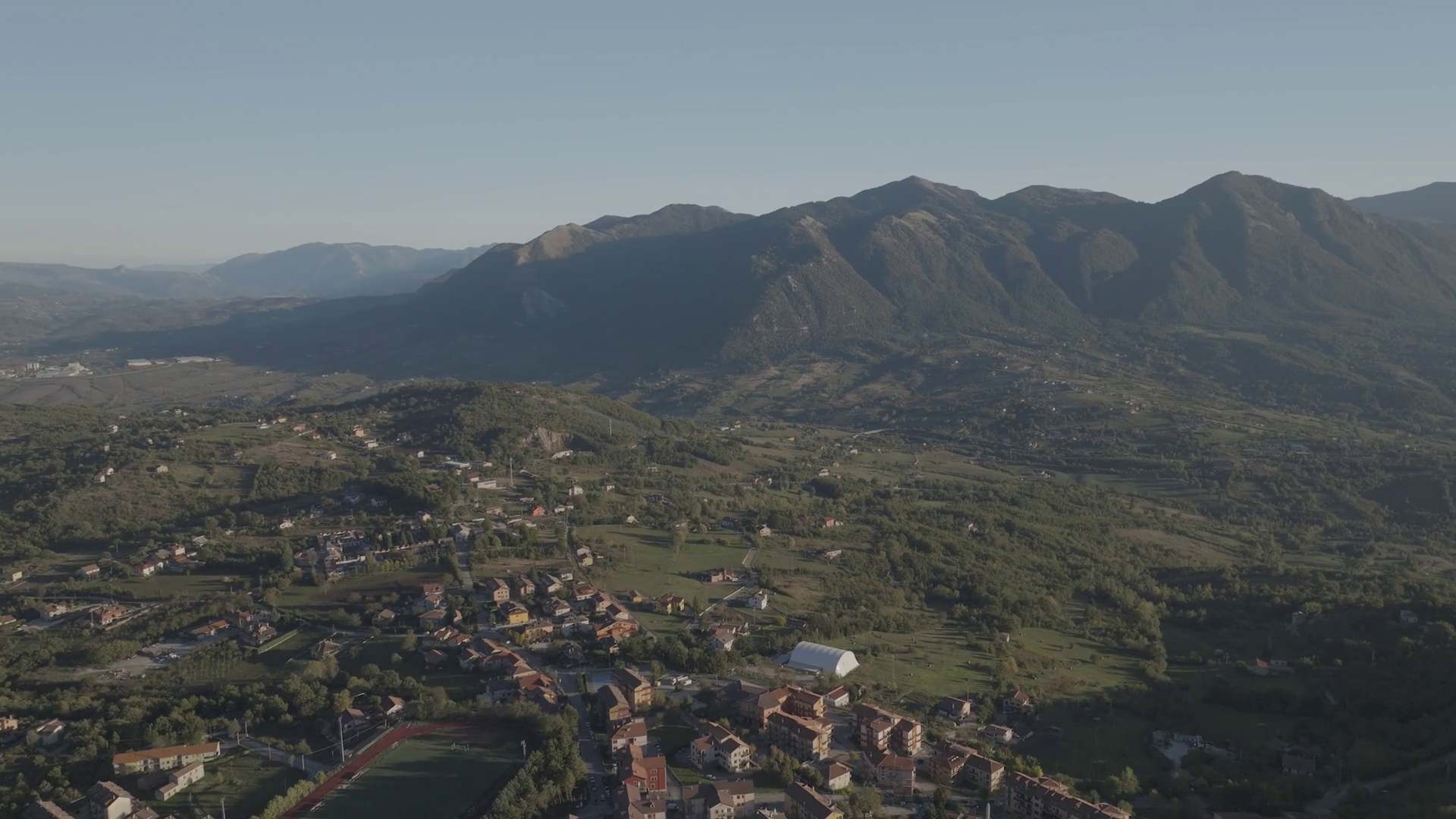 Aerial View Of Nusco Small Town On Mountains Stock Footage SBV ...