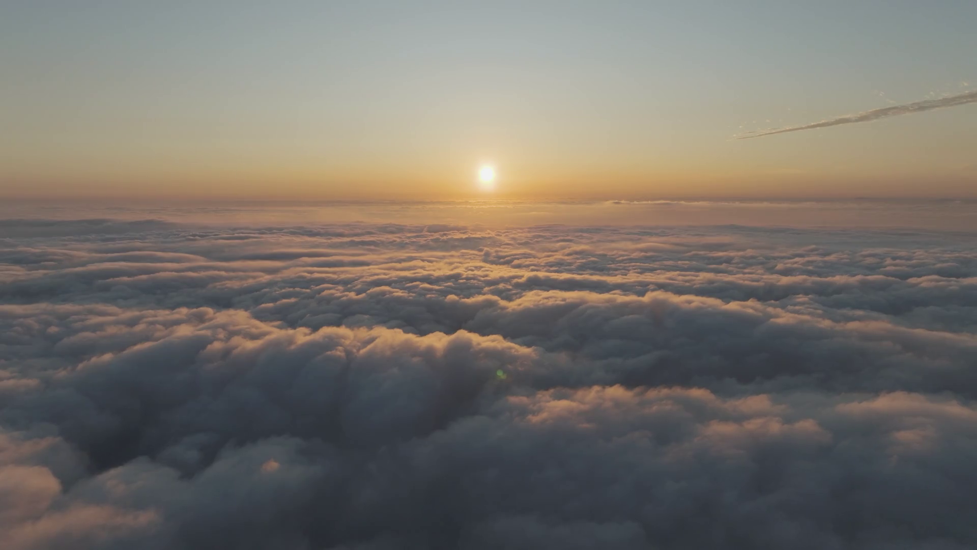 Aerial View Of Beautiful Sunset Seen From Stock Footage SBV-348843648 ...