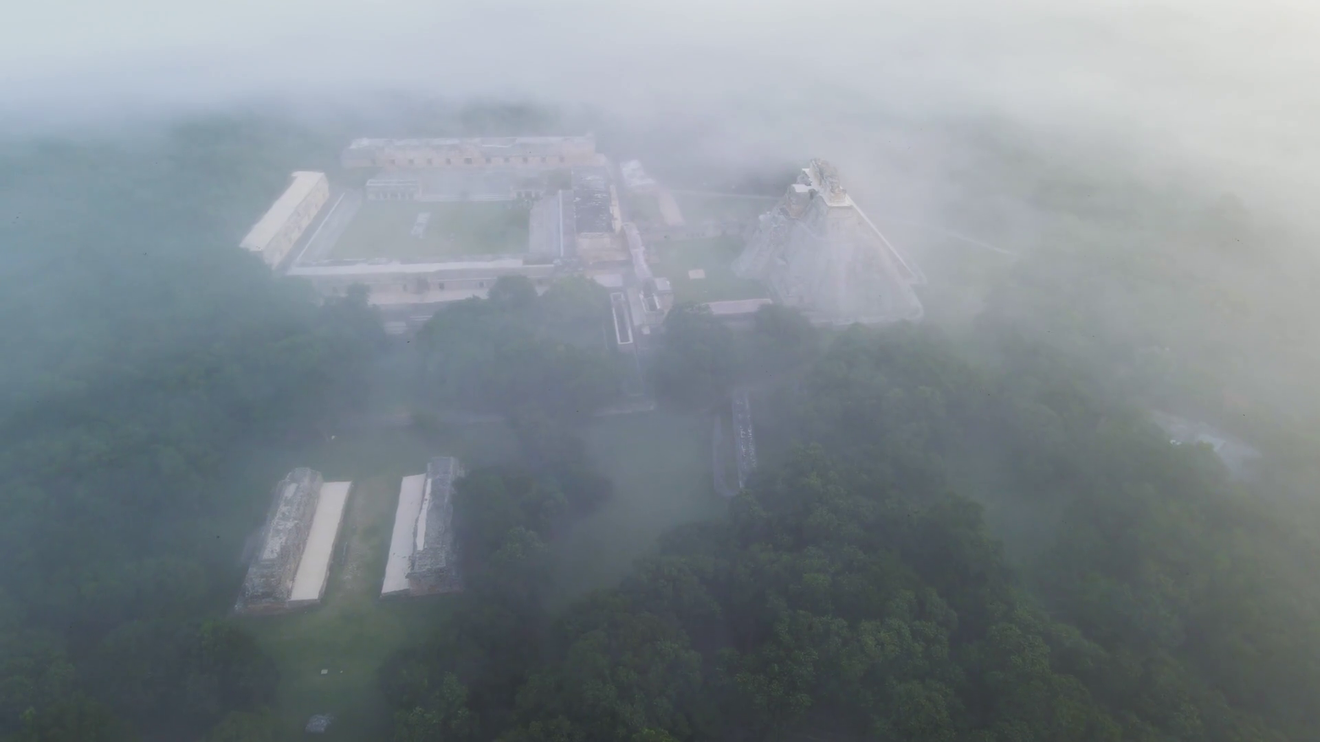 Aerial View Of Uxmal Mayan Ruins Ancient Stock Footage SBV-348843706 ...