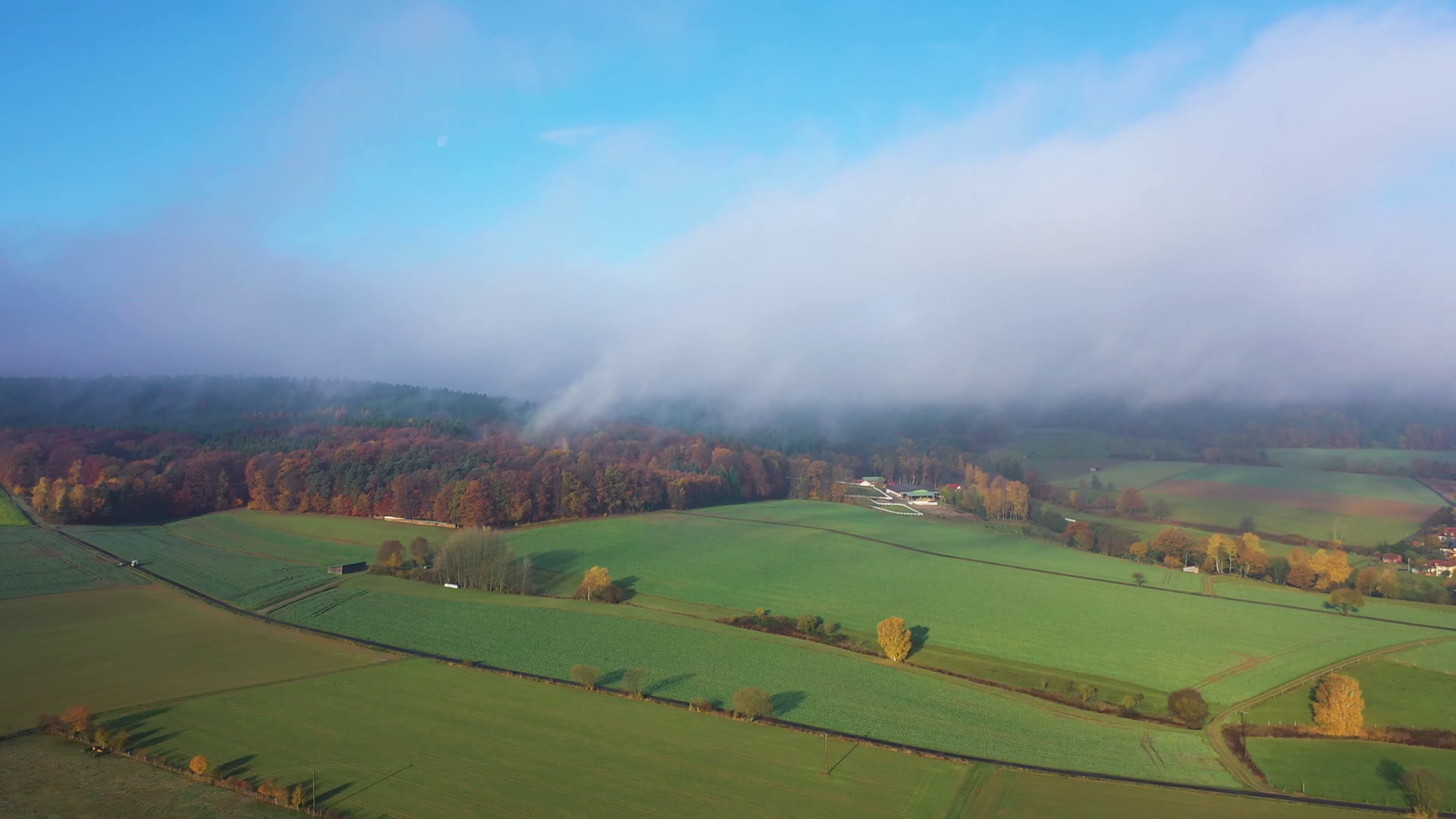Aerial View Of German Village Surrounded Stock Footage SBV-346967161 ...