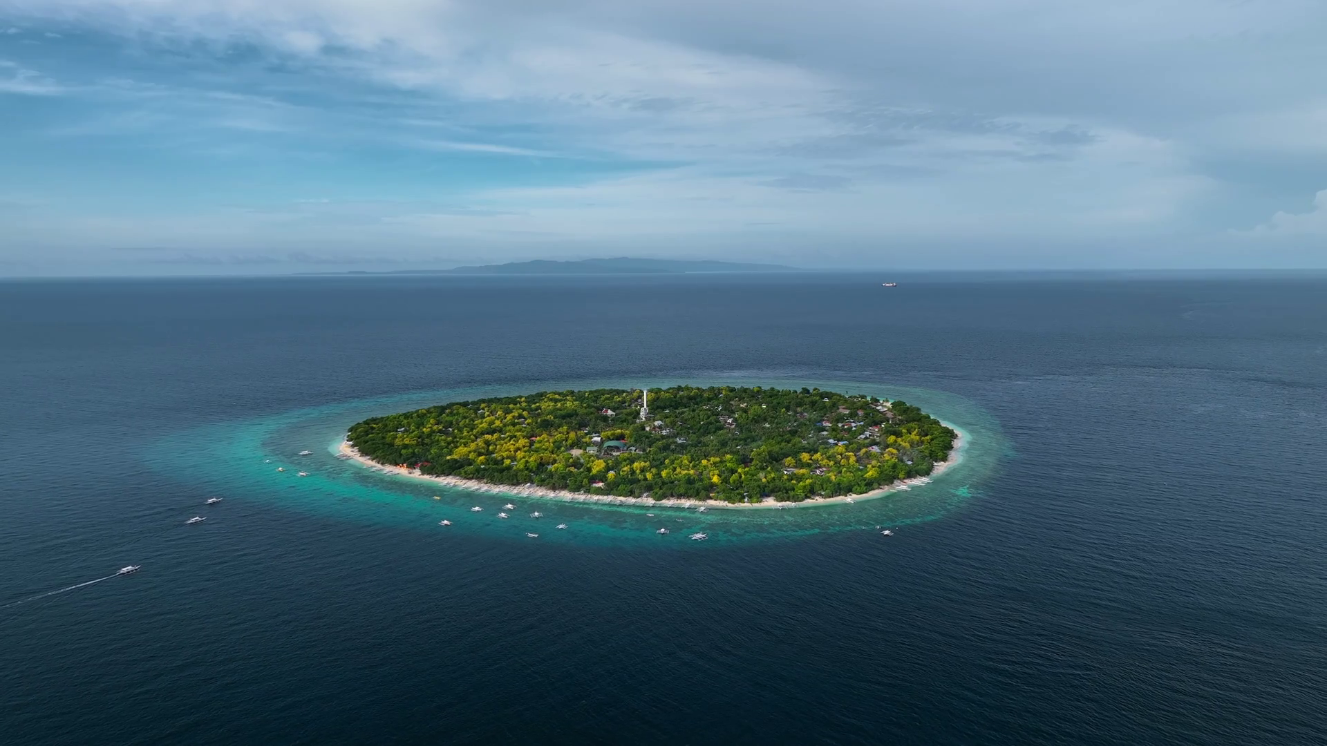 Aerial View Of Balicasag Island Bohol Stock Footage SBV-348377186 ...
