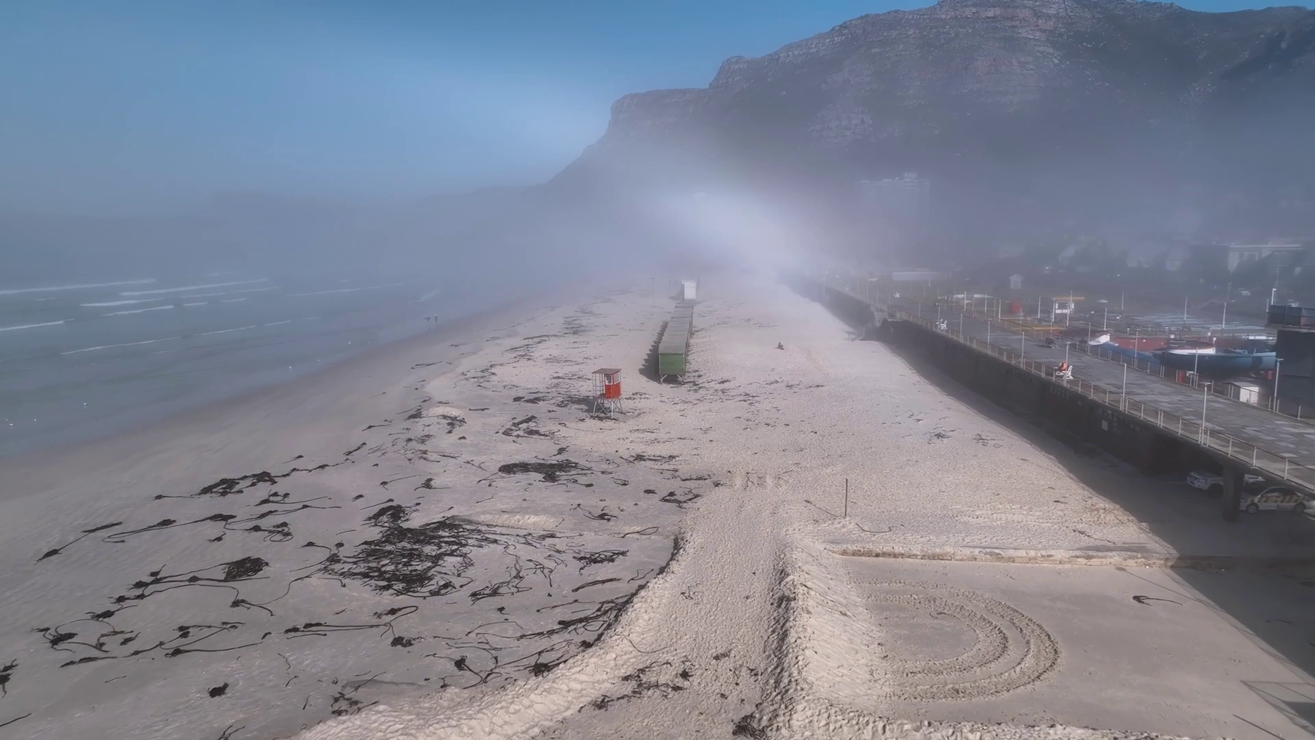 Aerial View Of Muizenberg Beach Cape Town Stock Footage SBV-348479491 ...