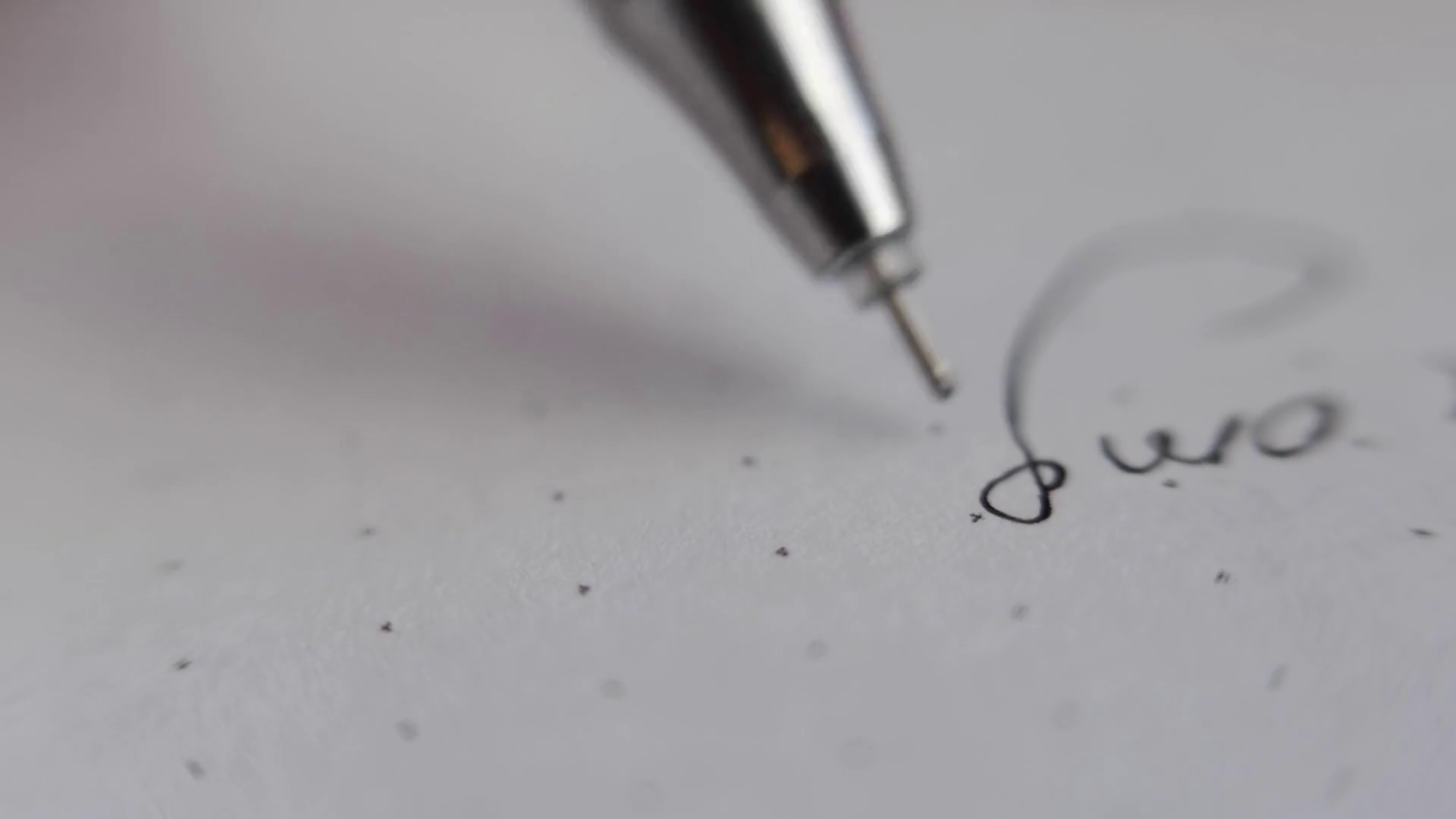 A Pen With Ink Writes On Sheet Of Paper Stock Footage SBV-337894128 ...