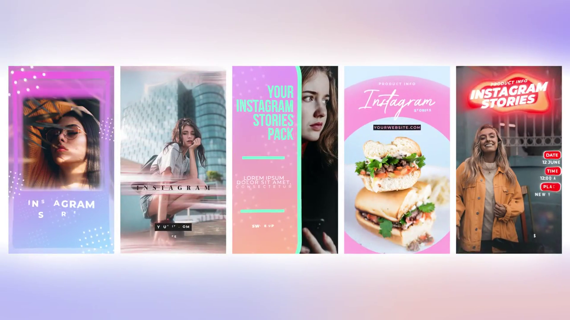 Instagram Vertical Stories Pack 37 Template SBV-347768542 - Storyblocks