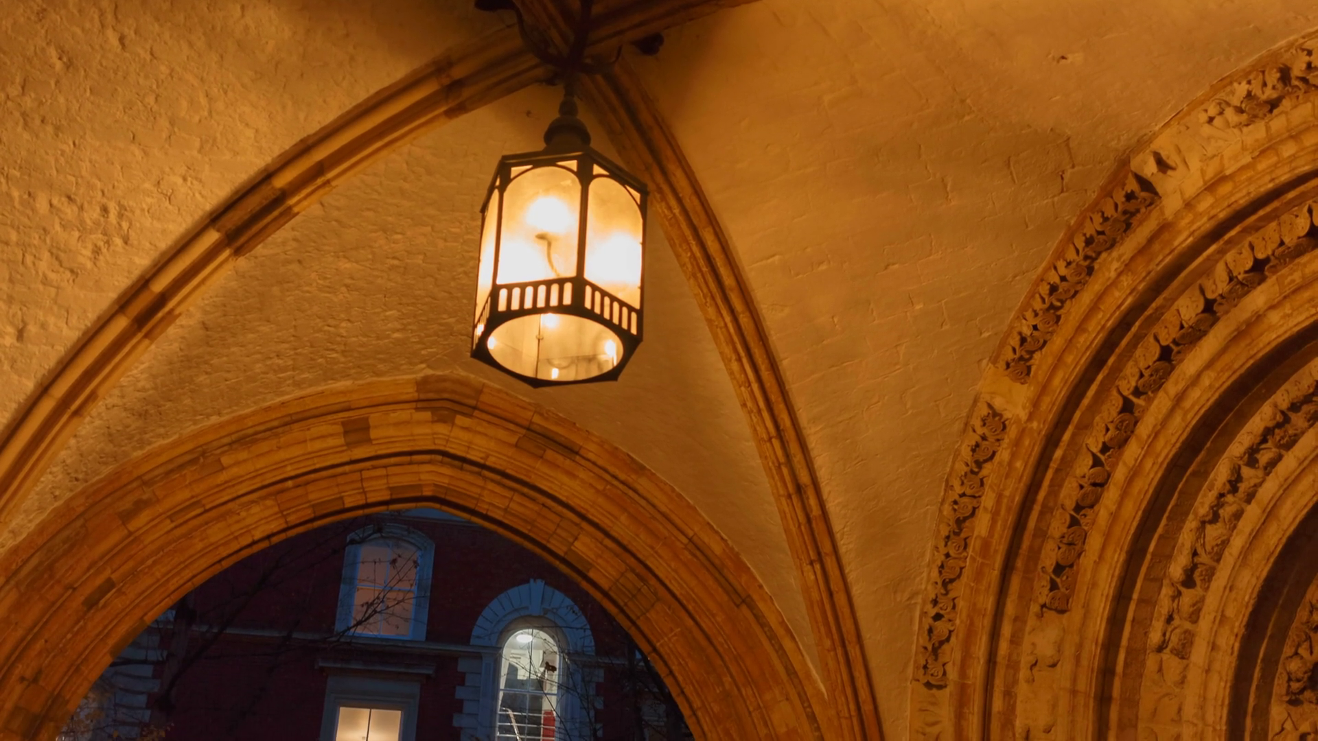 Beautiful Detail Of Illuminated Vault Of Stock Footage SBV-352581947 ...