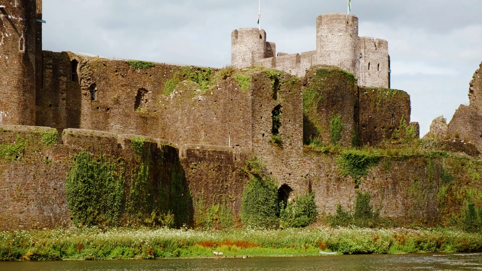 Caerphilly Castle In Wales Uk Built Gilbert Stock Footage SBV-352603107 ...