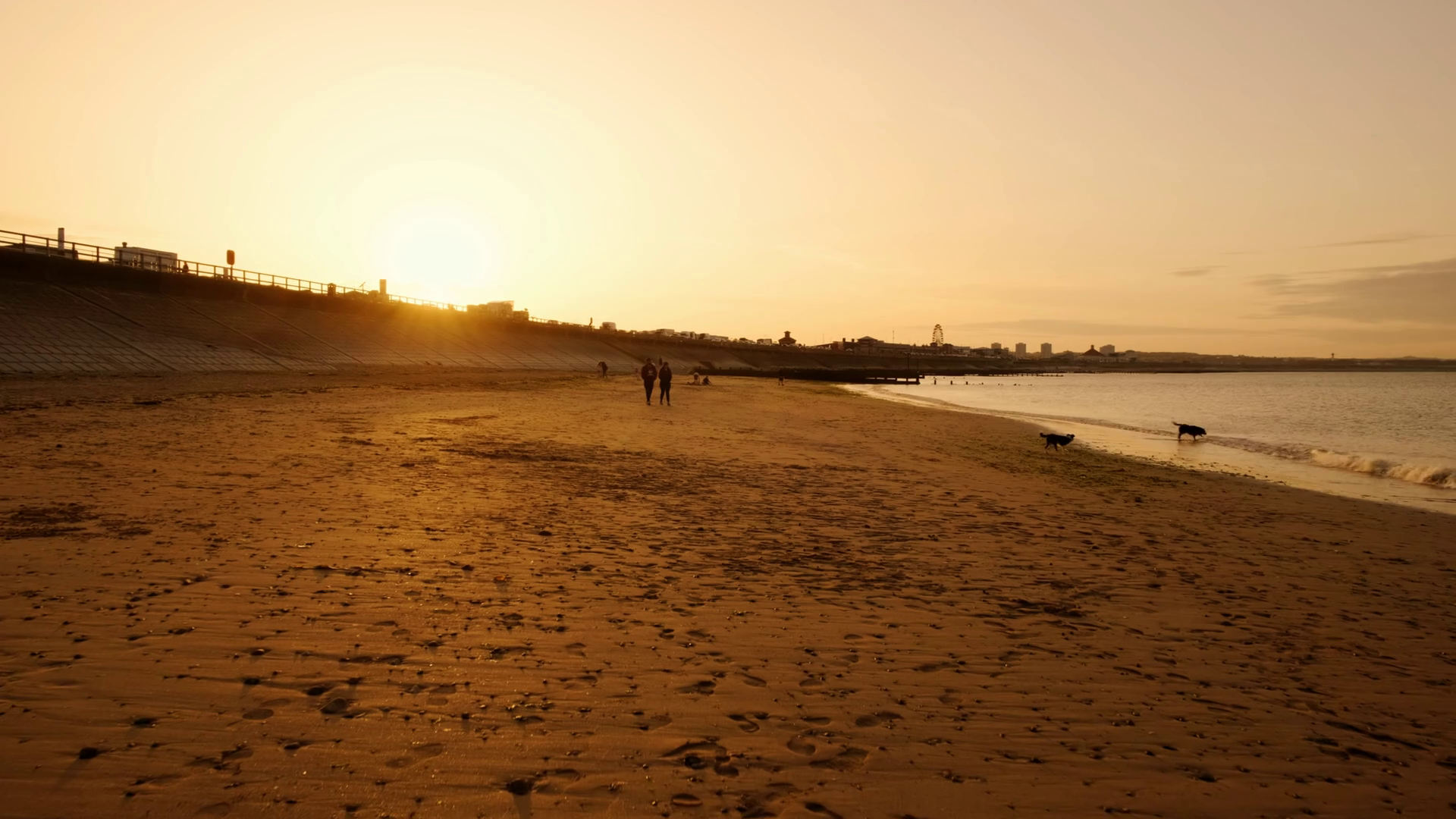 Sunset View Of Beautiful Aberdeen Beach In Stock Footage SBV-352613539 ...