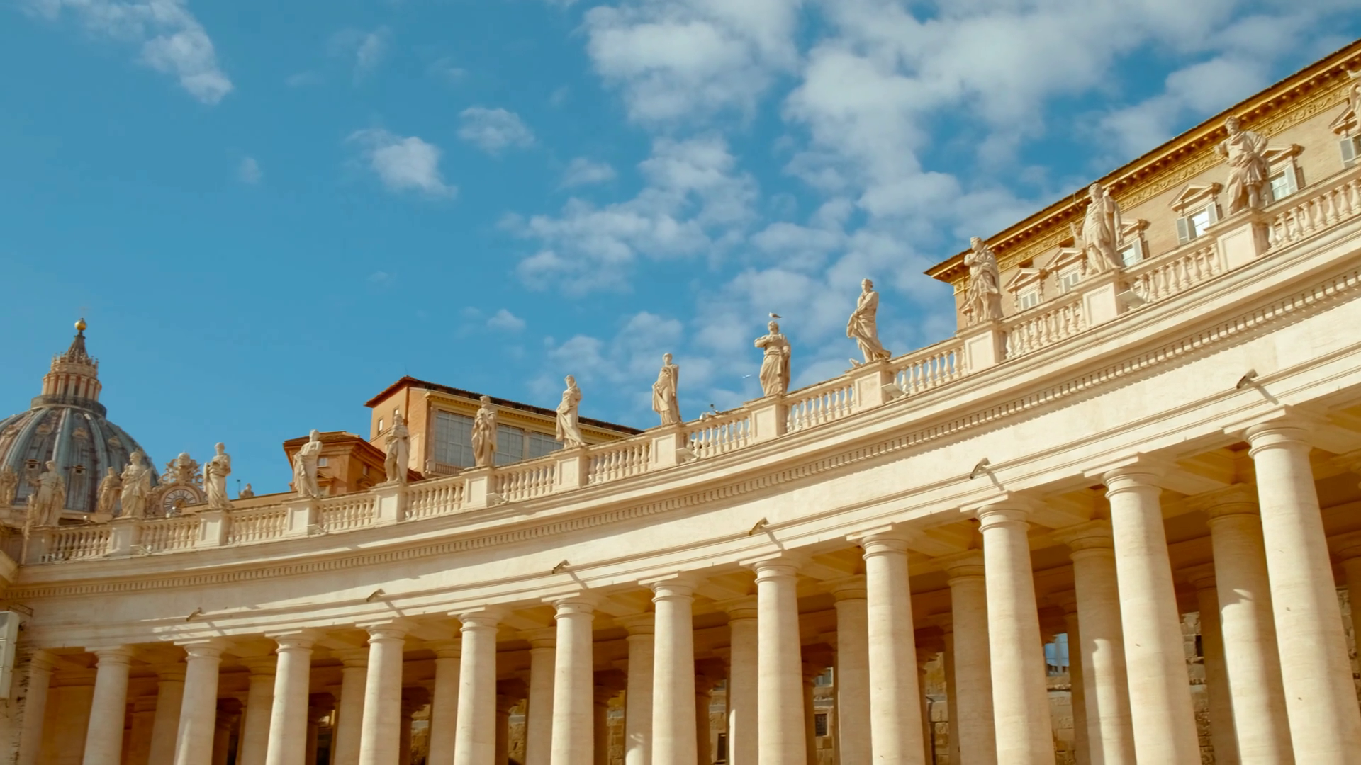 The Colonnade At St Peter's Square In Stock Footage SBV-352632620 ...