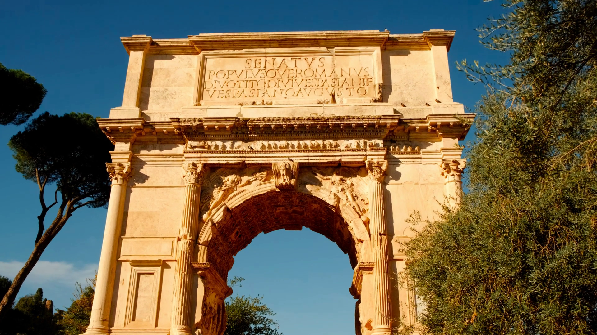 The Arch Of Titus In Rome Italy Built In 81 Stock Footage SBV-352632727 ...