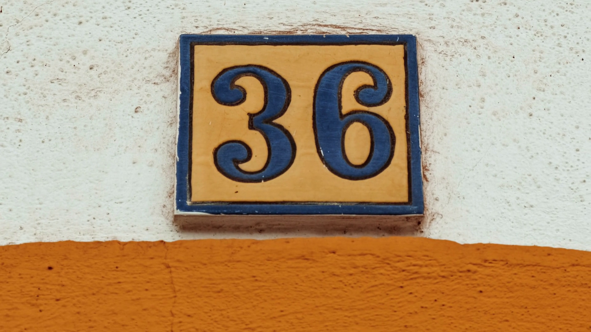Number 36 (thirty-six) Affixed To Exterior Stock Footage SBV-352648877 ...