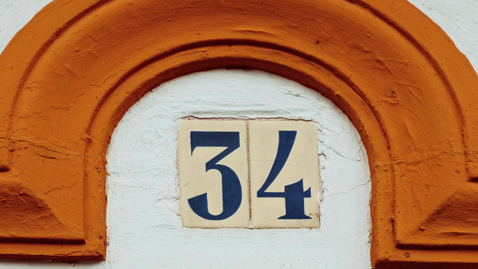 Number 34 (thirty-four) Affixed To Exterior Stock Footage SBV-352648879 ...