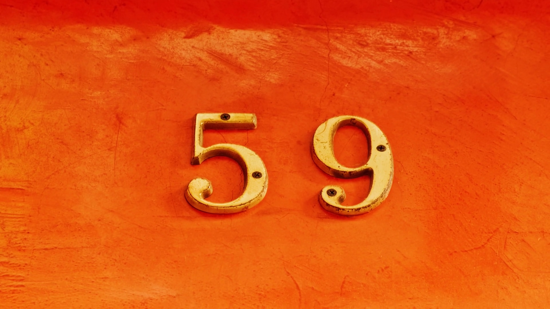 Number 59 (fifty-nine) Affixed To Exterior Stock Footage SBV-352693665 ...