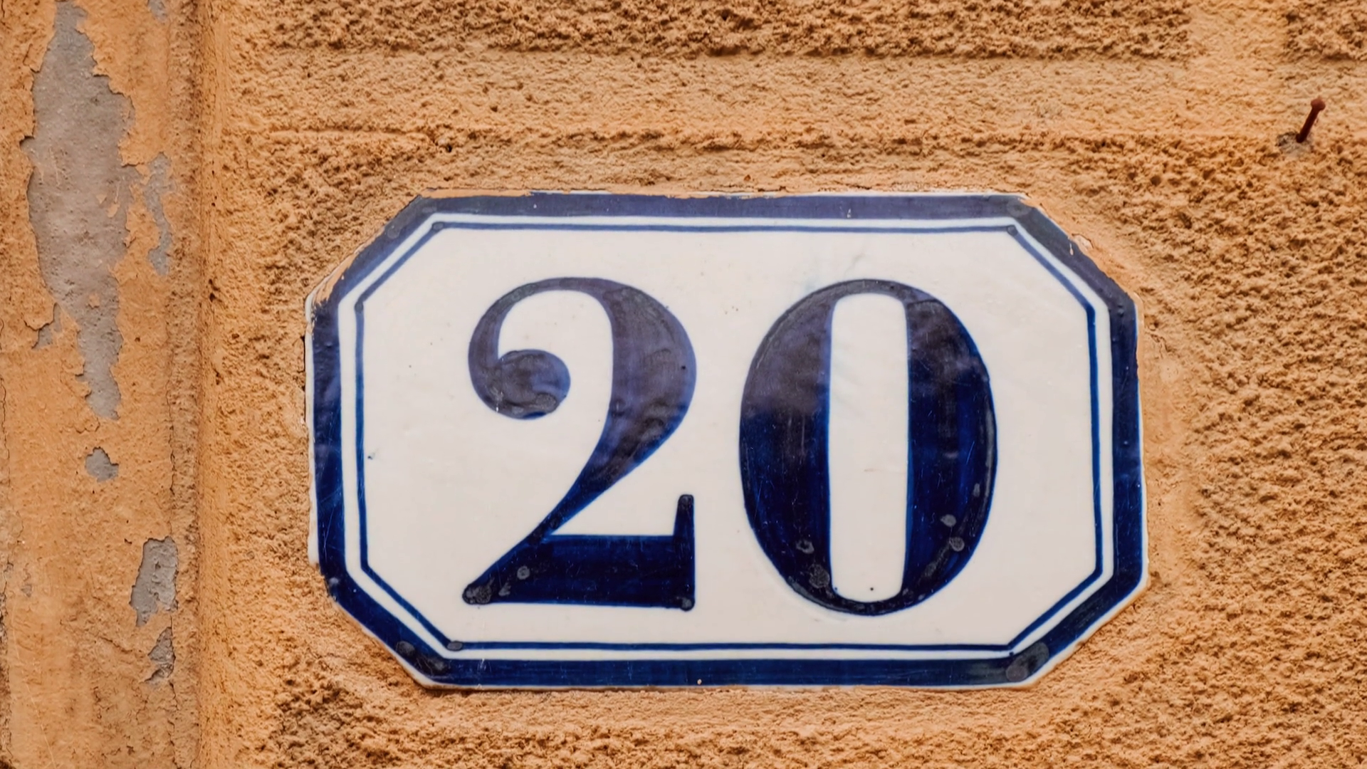 Number 20 (twenty) Affixed To Exterior Of Stock Footage SBV-352651533 ...