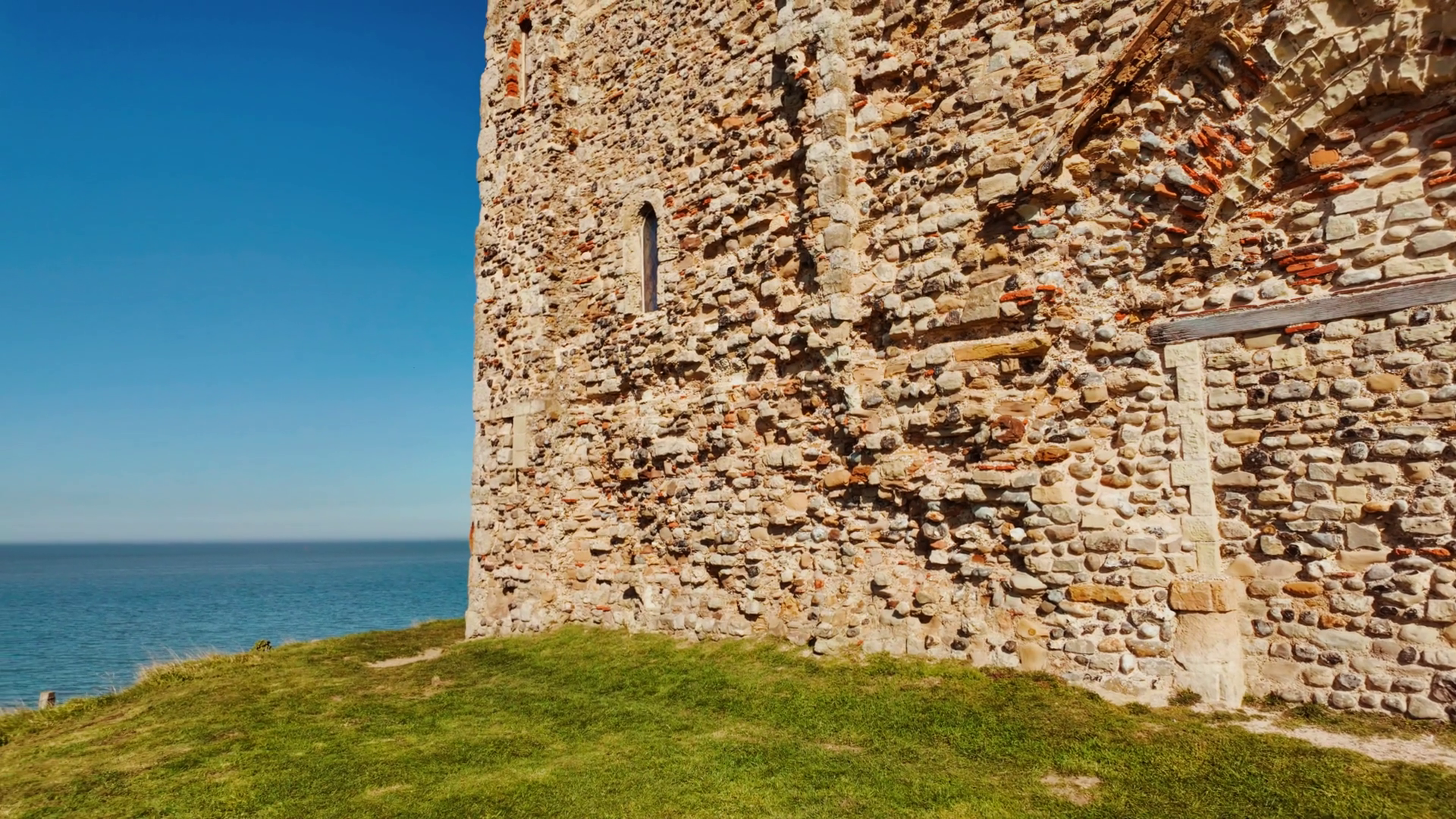 Reculver Roman Fort Medieval Monastery Kent Stock Footage SBV-352842456 ...