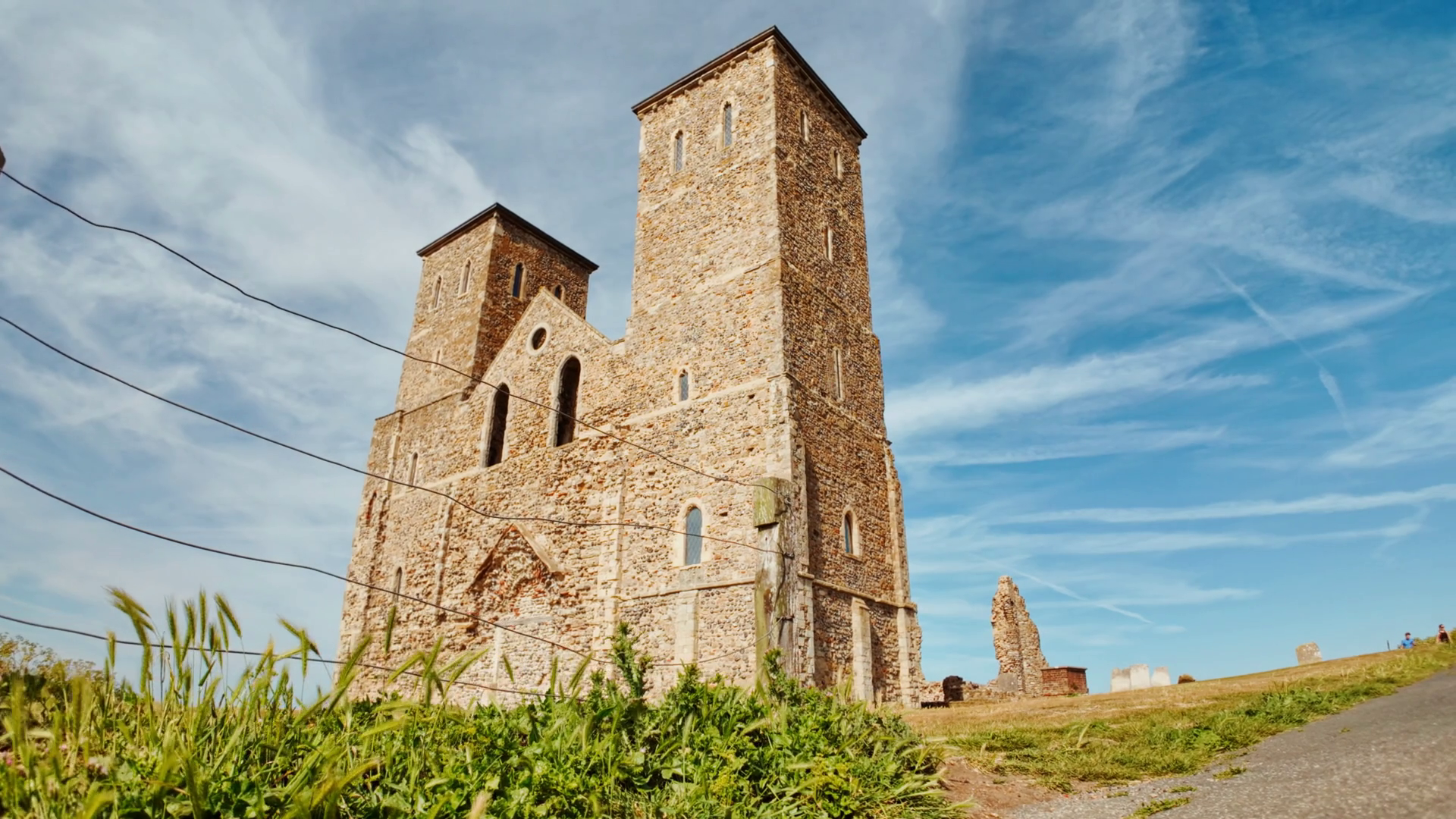 Reculver Roman Fort Medieval Monastery Kent Stock Footage SBV-352887303 ...