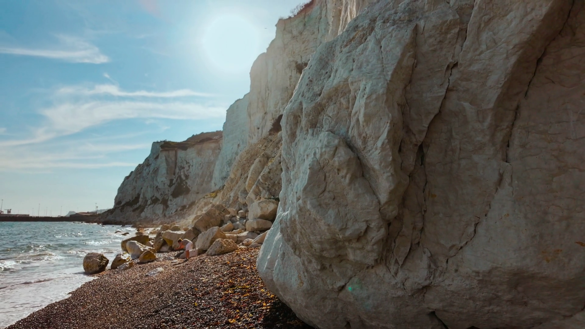 Langdon Beach White Cliffs Of Dover England Stock Footage SBV-352942532 ...
