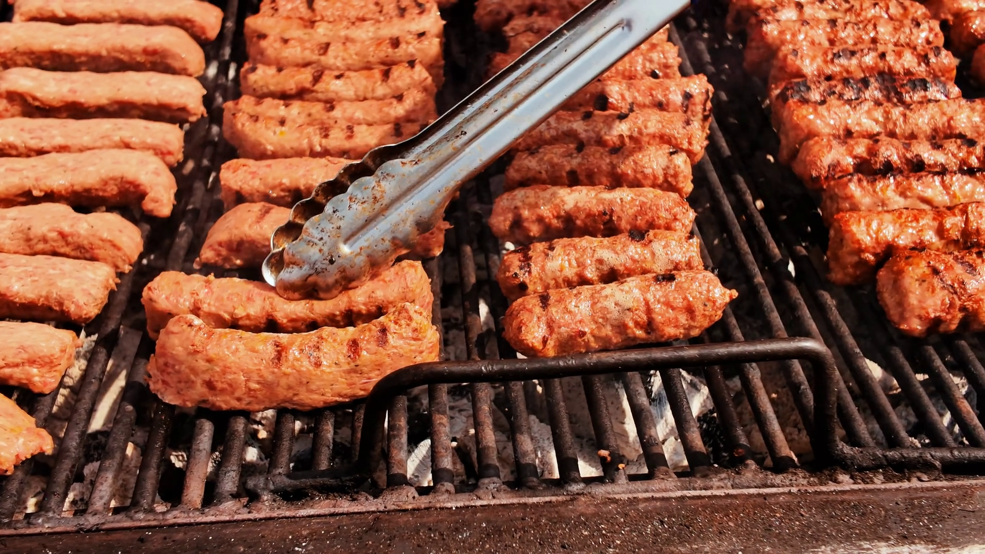 Close-up View Of Barbecue Grilled Ground Stock Footage SBV-353114180 ...