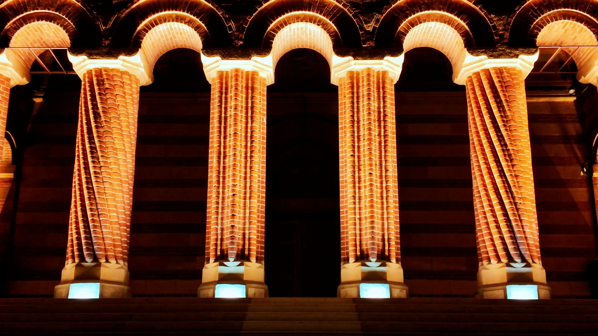 Illuminated Orthodox Monastery At Night Stock Footage SBV-353296068 ...