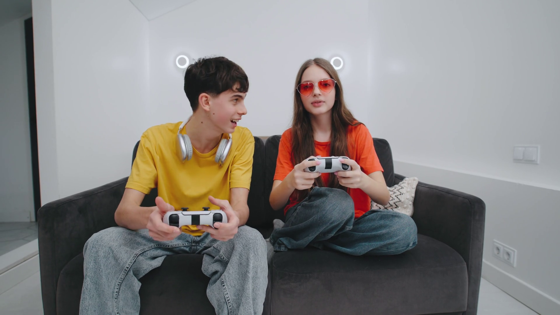 Friends Enjoying Gaming Session Indoors On Stock Footage SBV-351774503 ...