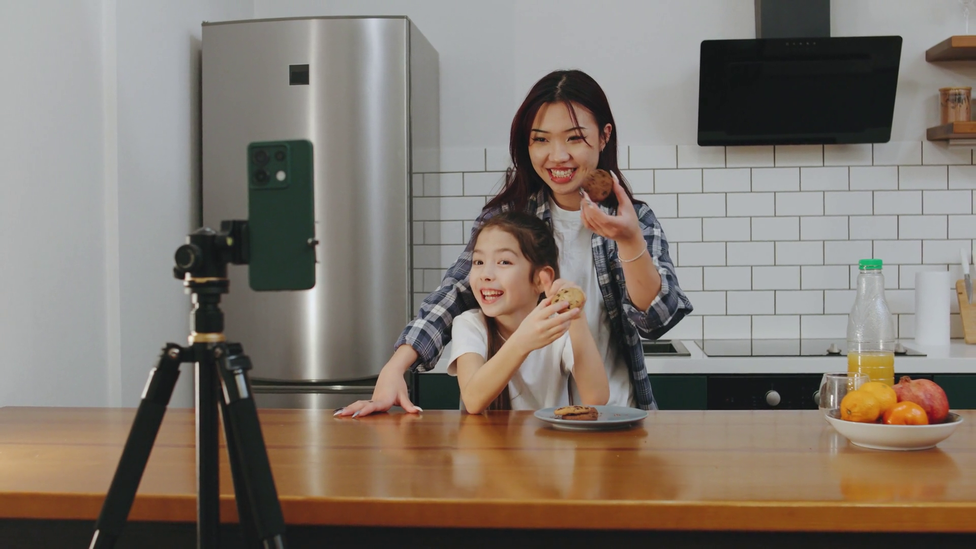 Mother Daughter Enjoy Cooking Together In Stock Footage SBV-352030228 ...