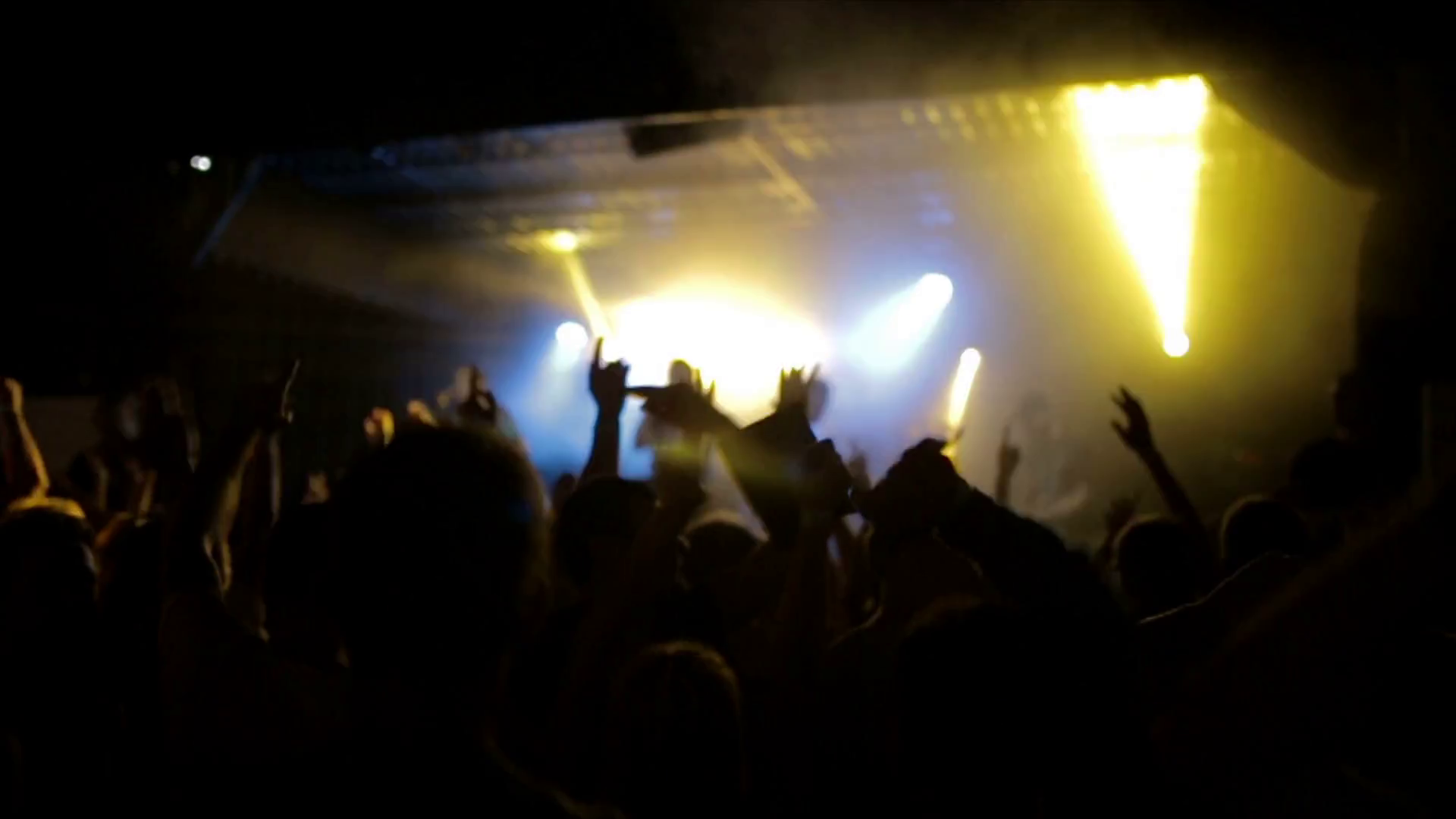 Footage Of Crowd Partying At Rock Concert Dj Stock Footage SBV ...