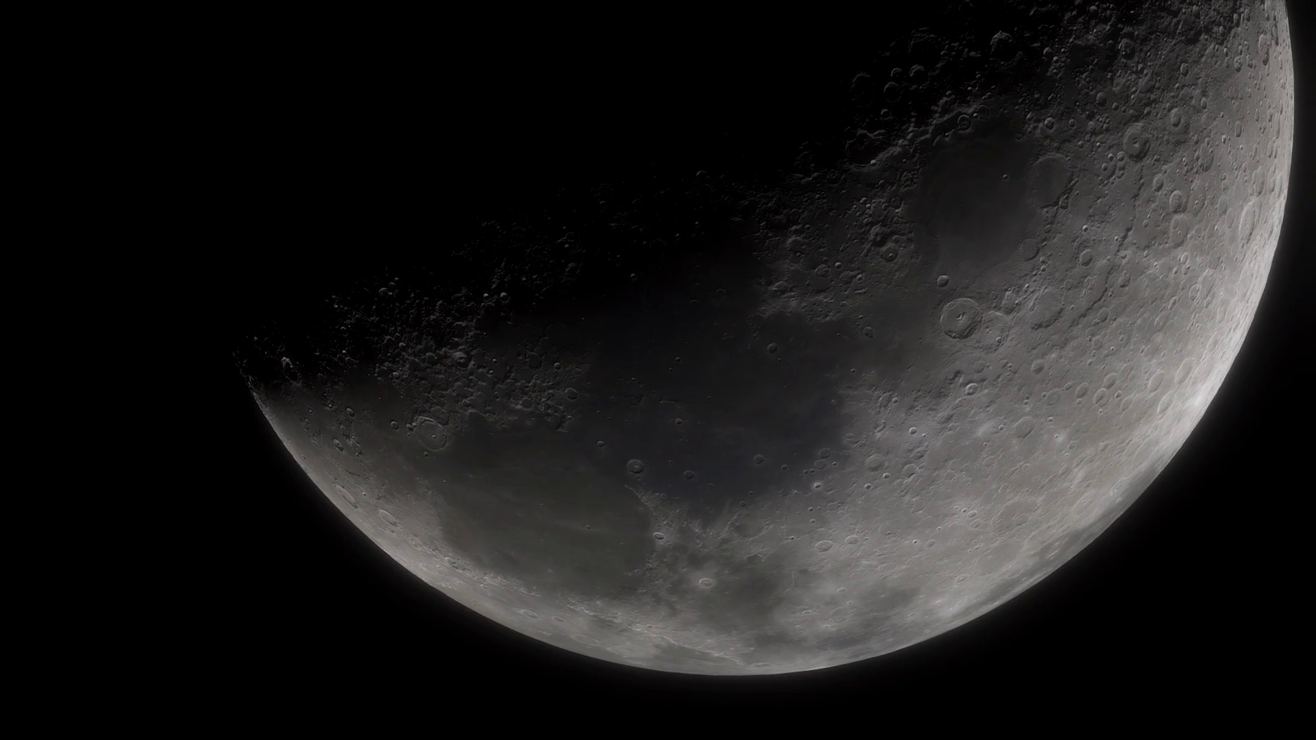 Moon In Deep Space Spacecraft Flies Near Stock Motion Graphics SBV ...