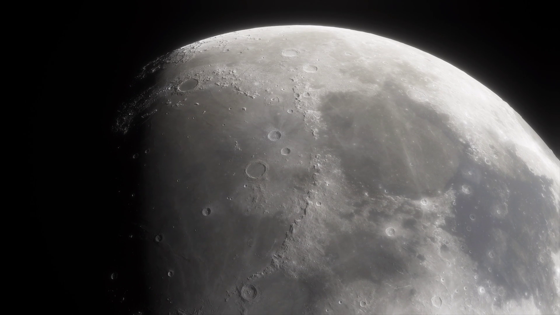 Moon In Deep Space Spacecraft Flies Near Stock Footage SBV-337878191 ...