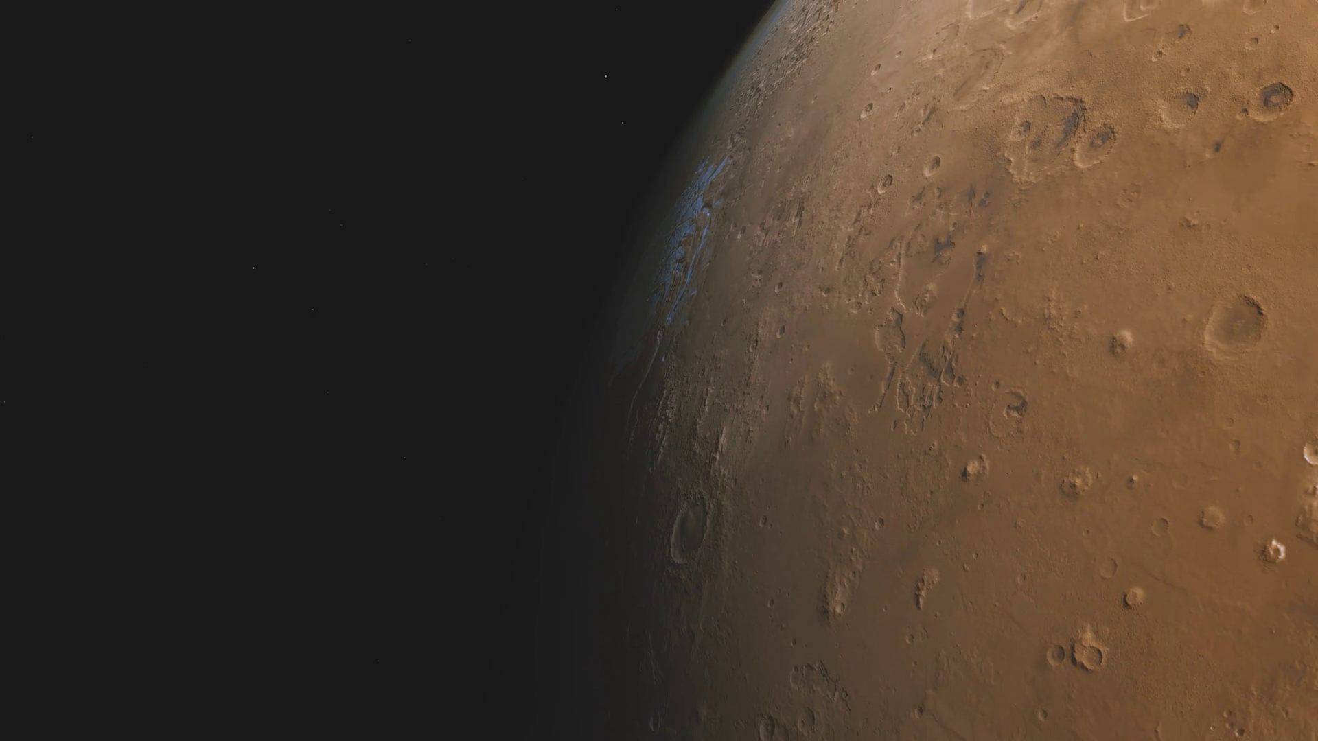 Planet Mars In Deep Space Spacecraft Flies Stock Motion Graphics SBV ...