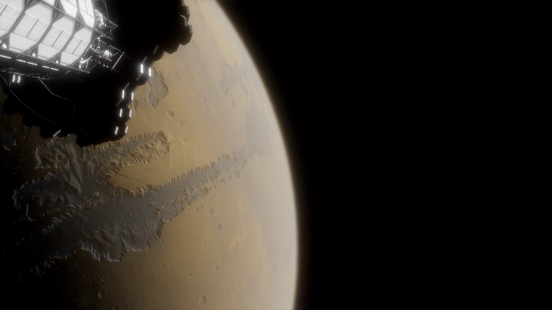 Planet Mars In Deep Space Spacecraft In Stock Motion Graphics SBV ...