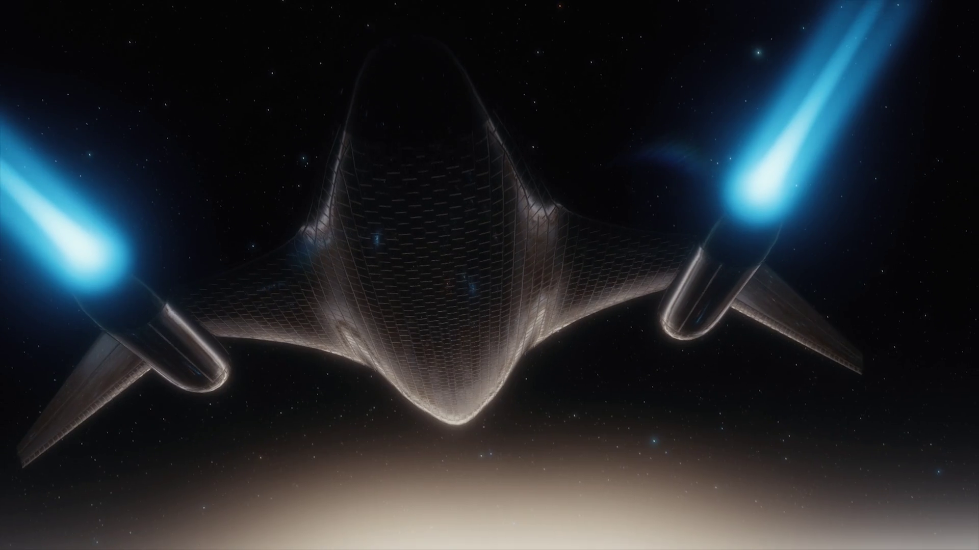 Spaceship Flies Through Galaxy In Space Stock Motion Graphics SBV ...