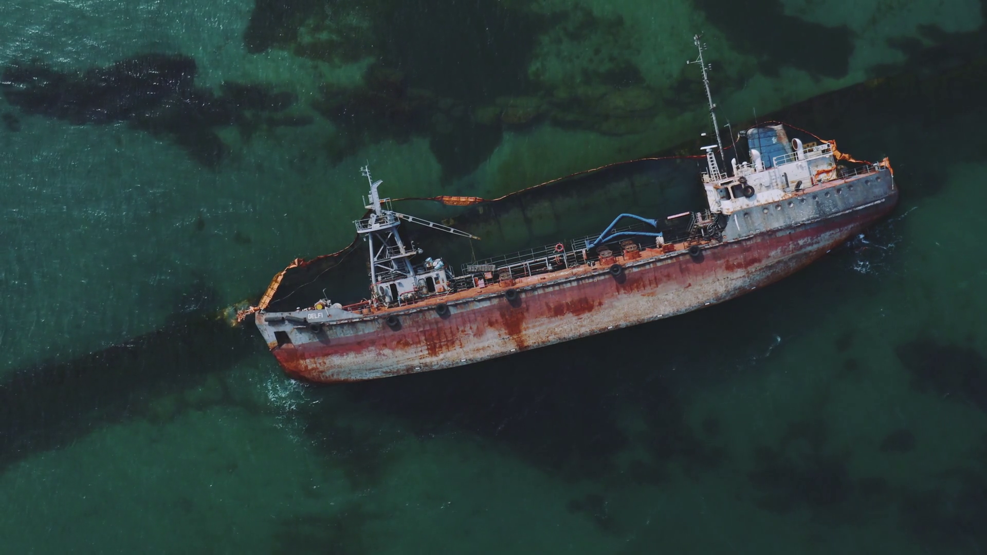 Tanker Crashed On Shores Of Black Sea Stock Footage SBV-338316837 ...