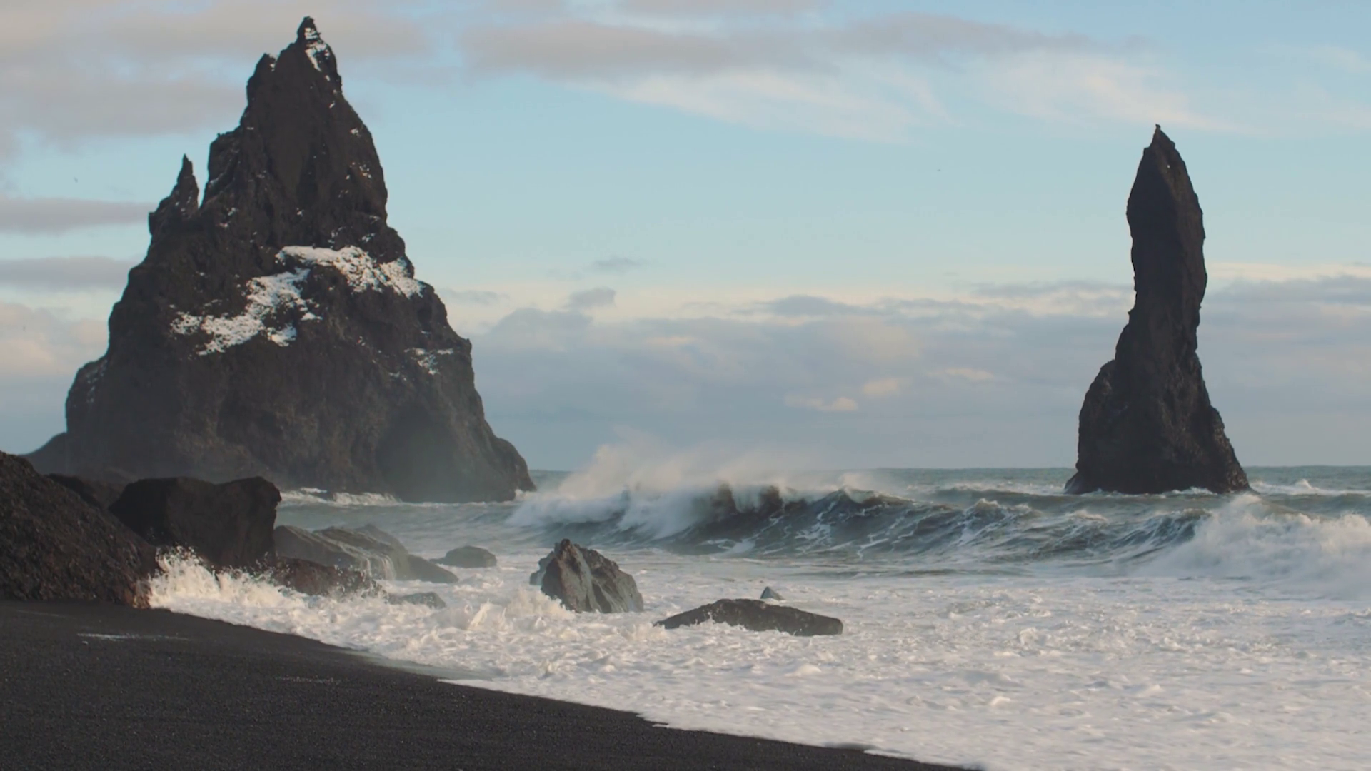 Troll Toes On Reynisfjara Black Sand Beach Stock Footage SBV-338243054 ...