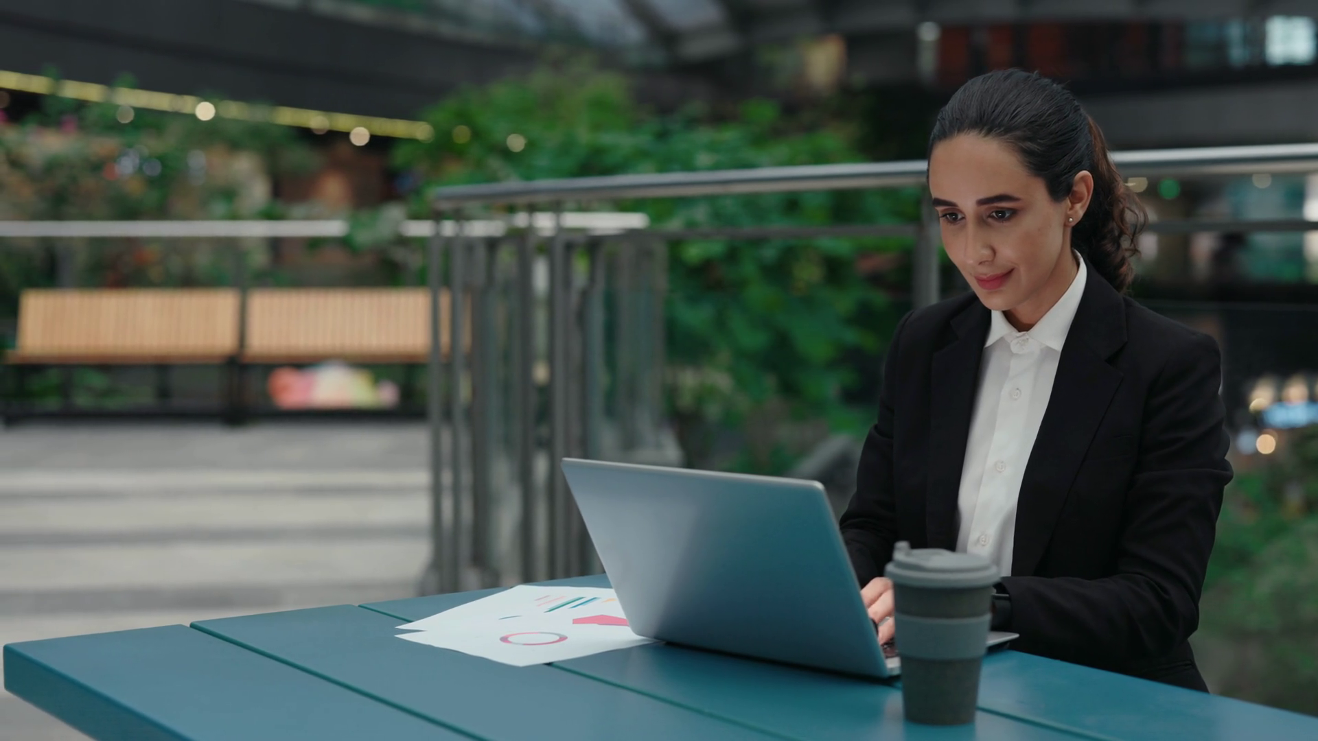 Charming Lady Director Charts Using Laptop Stock Footage SBV-351966386 - Storyblocks