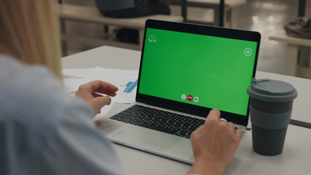 Video Call Green Screen Stock Footage: Royalty-Free Video Clips ...