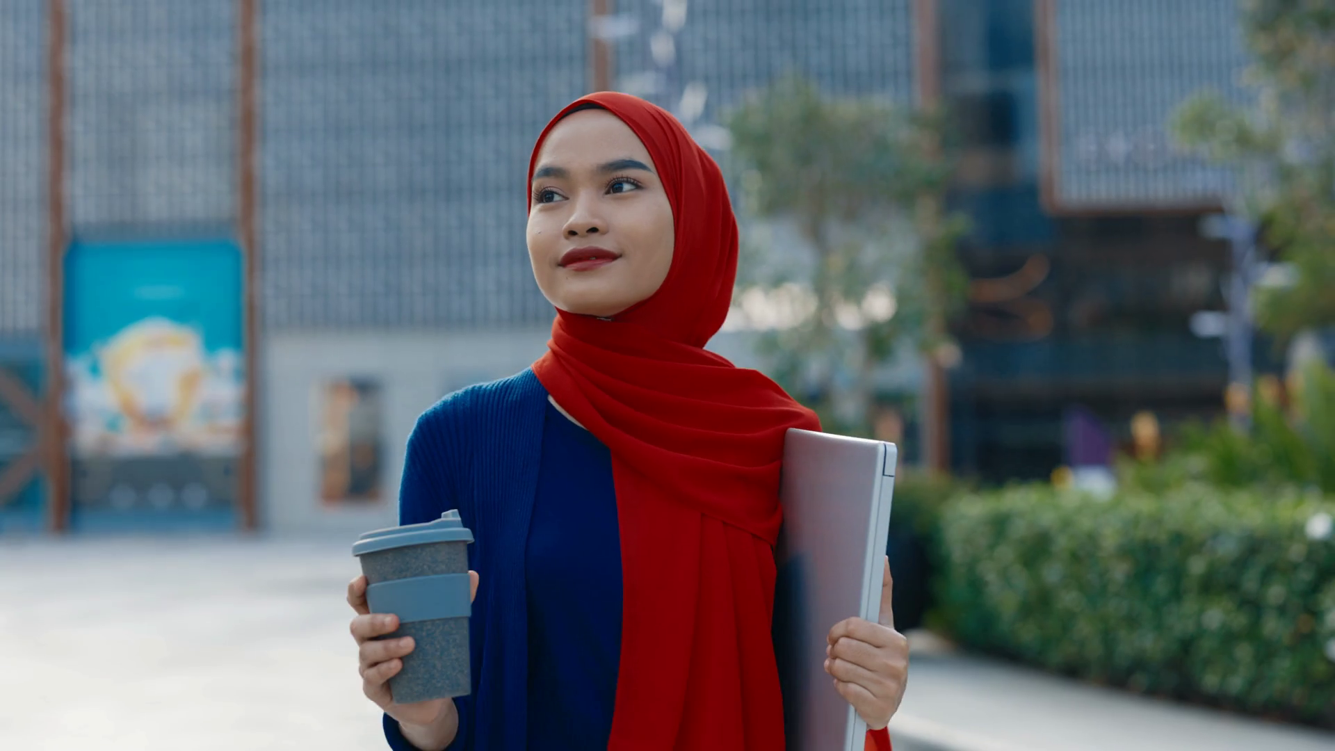 Portrait Of Muslim Woman Office Worker With Stock Footage SBV-352087557 ...
