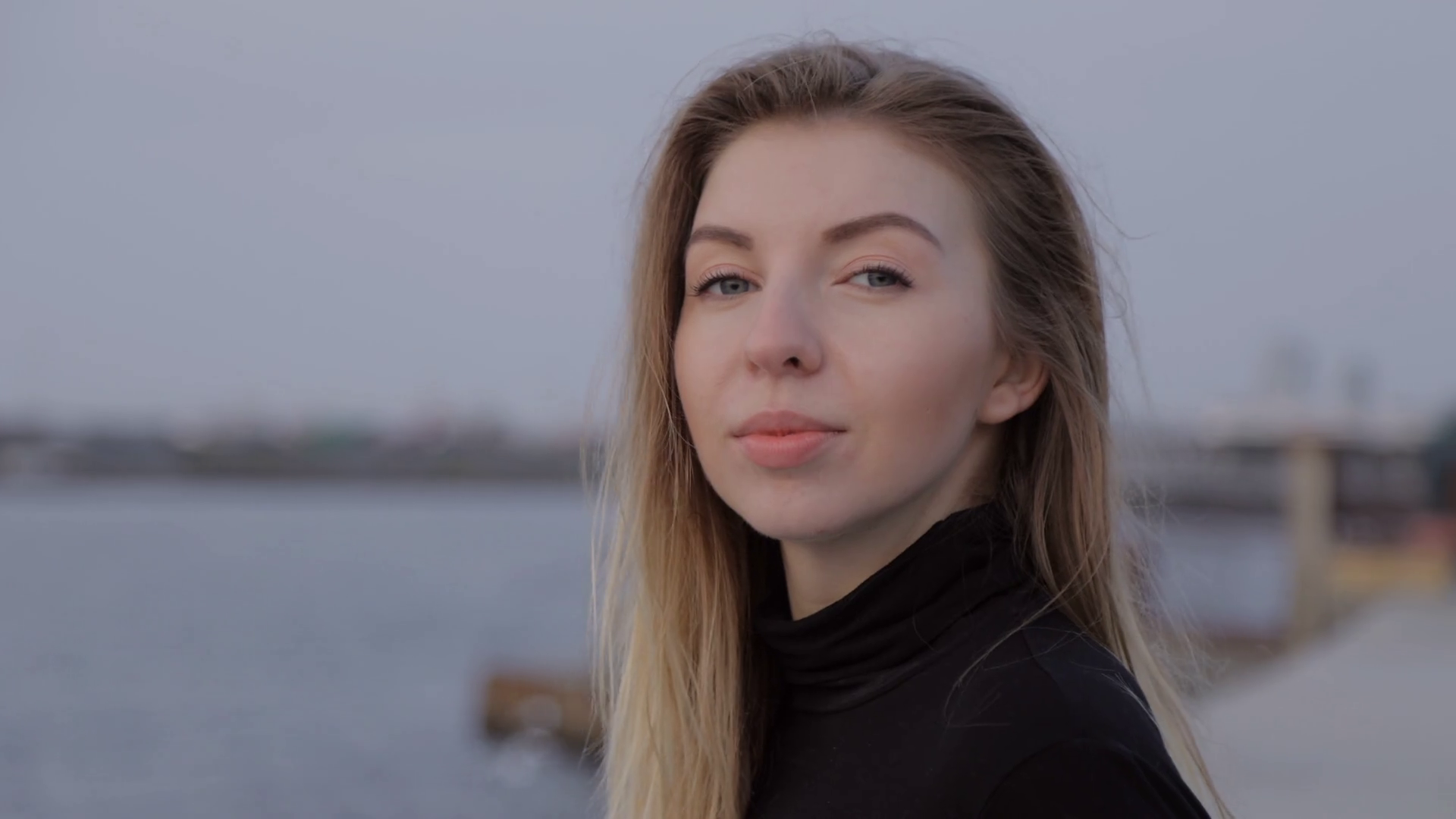 Portrait Of Positive Girl Standing Near Stock Footage SBV-348406979 - Storyblocks