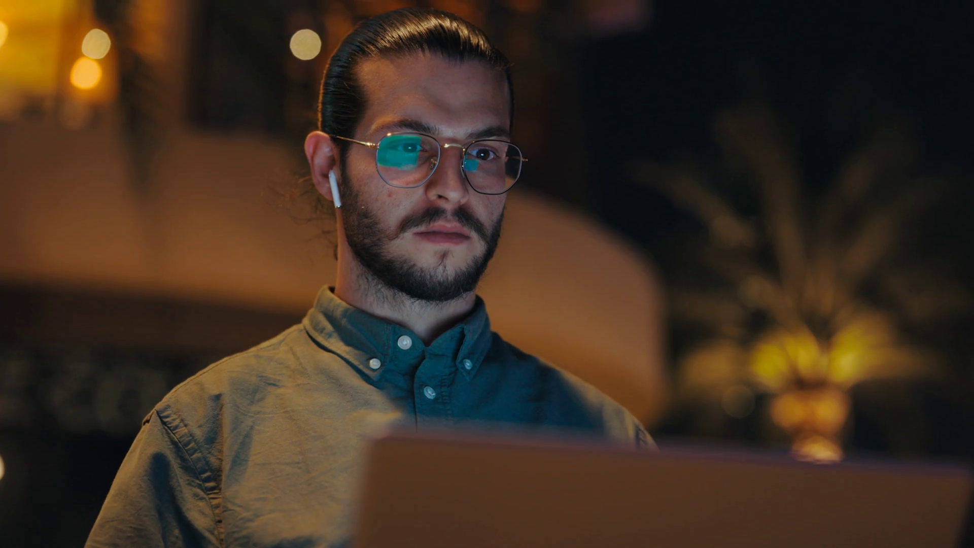 Male Worker Working Online Using Laptop Stock Footage SBV-348466733 ...