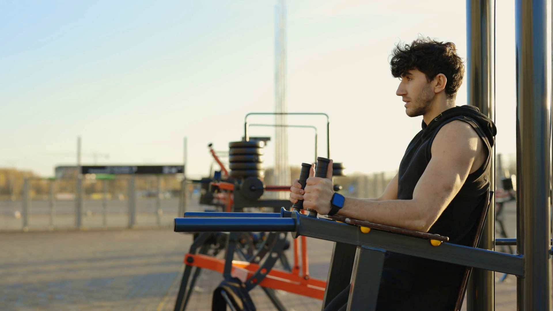 Sport Caucasian Guy Doing Physical Exercise Stock Footage SBV-348656233 ...