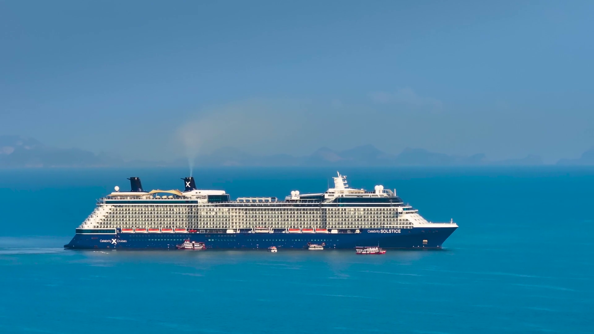 Cruise Ship Gliding Through Tranquil Waters Stock Footage SBV-352116613 ...