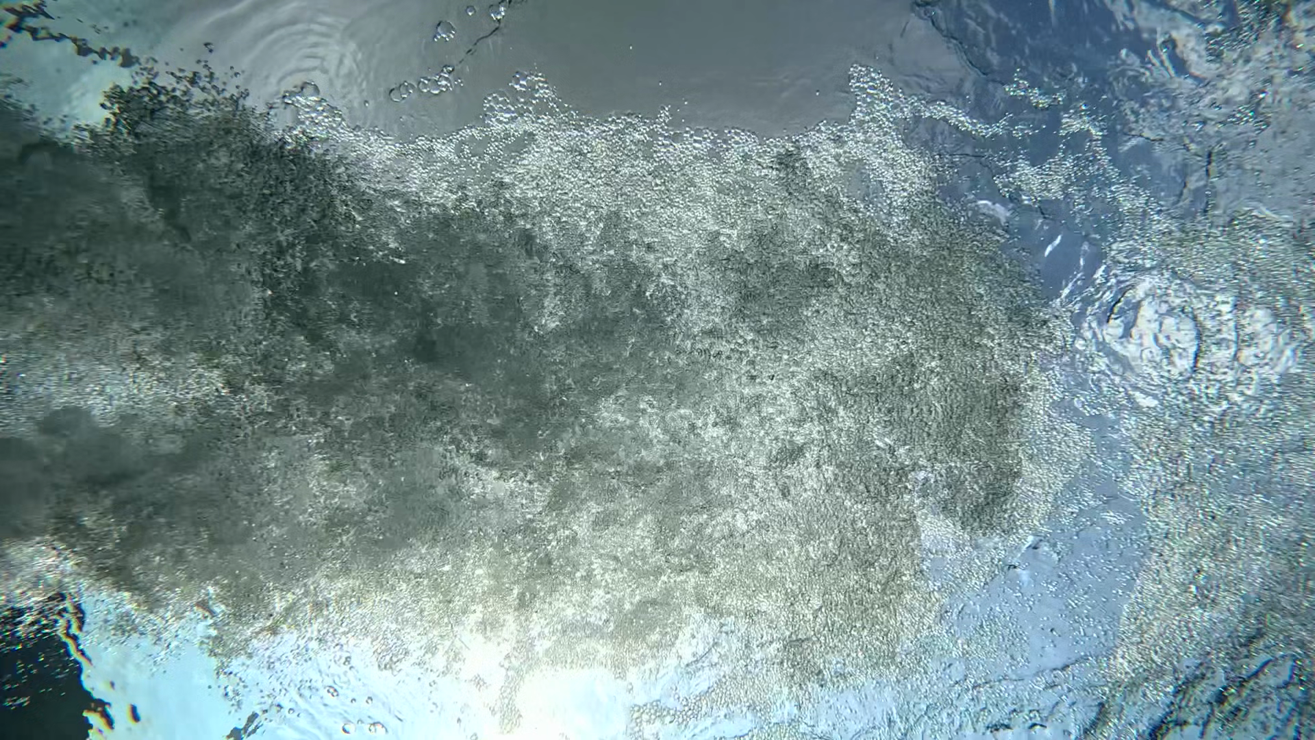 Bubbles Rise Light Shines Under Water During Stock Footage SBV ...