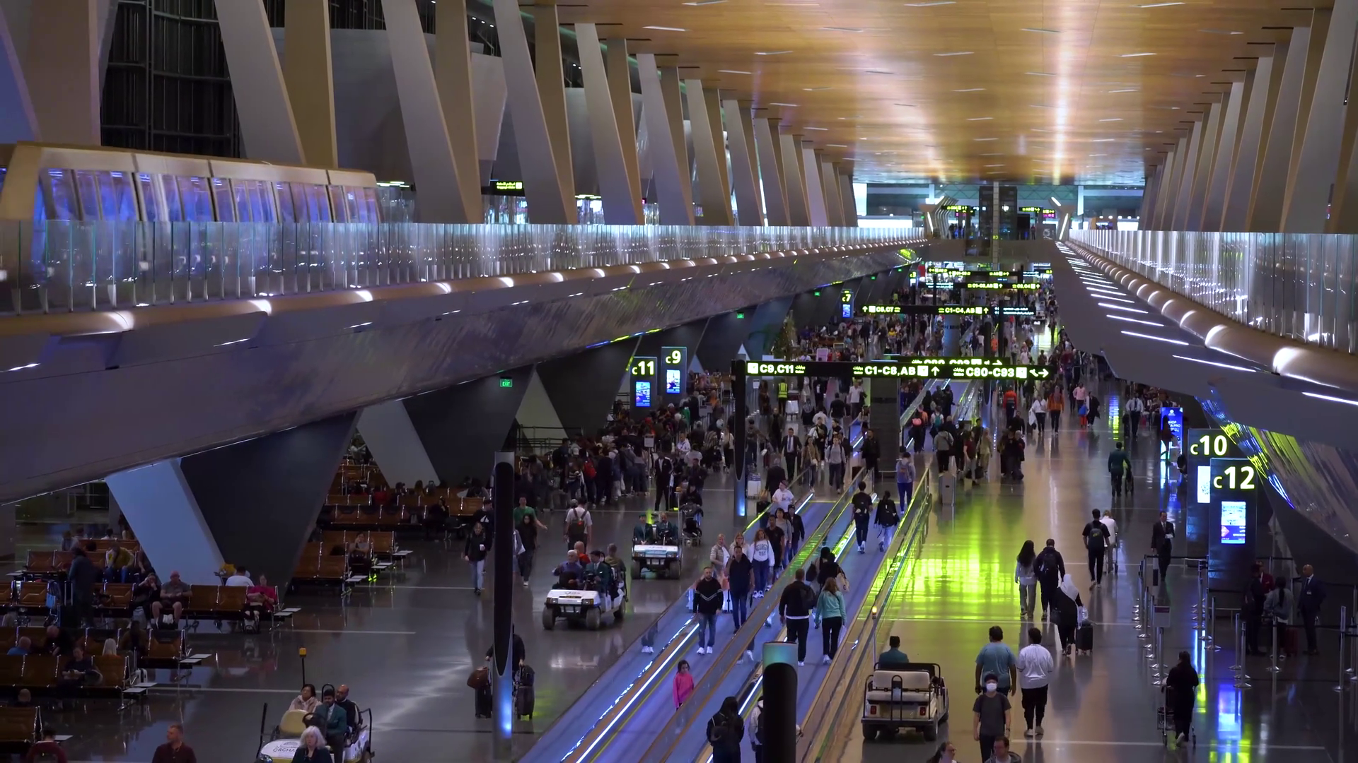 Crowded Terminal At Doha's Hamad Stock Footage SBV-352114818 - Storyblocks