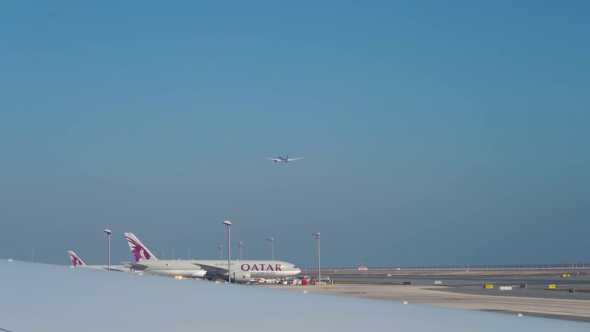 Airplanes Take Off Land At Airport During Stock Footage SBV-352114861 ...