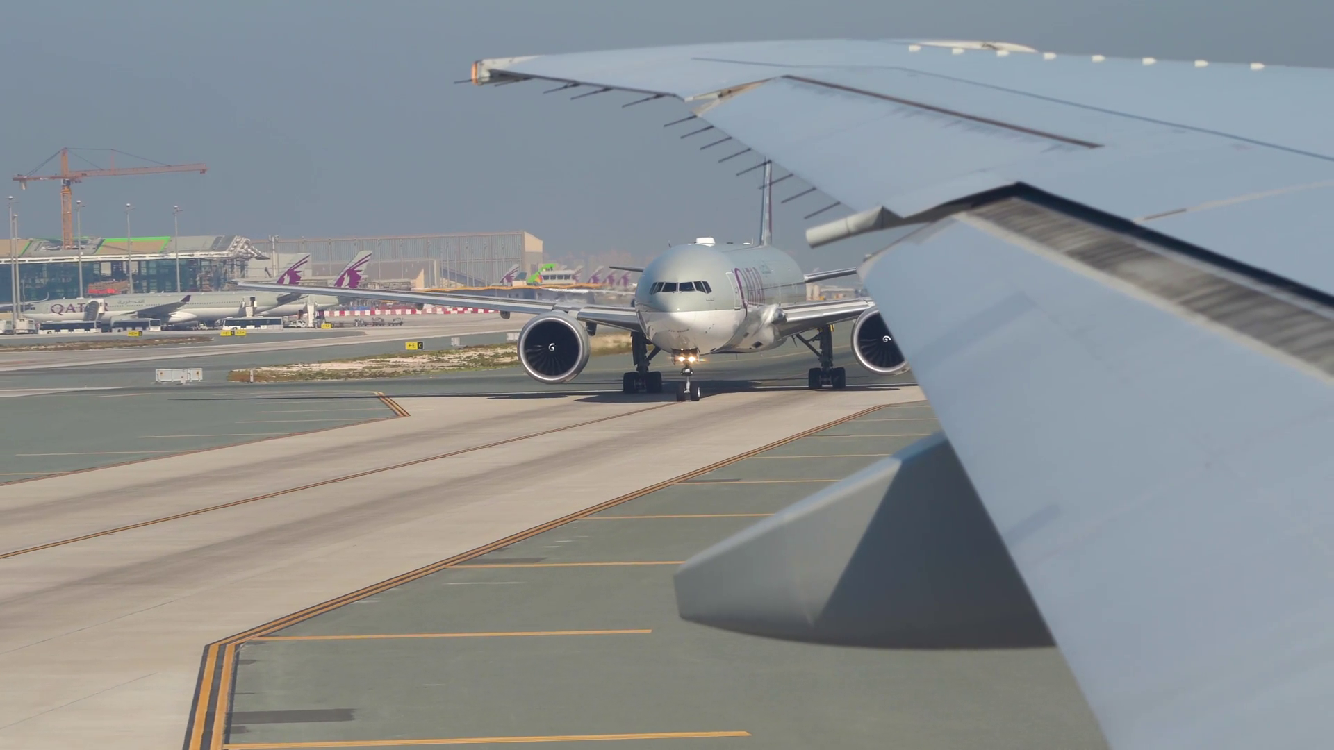 Aircraft Taxiing On Runway At International Stock Footage SBV-352114865 ...