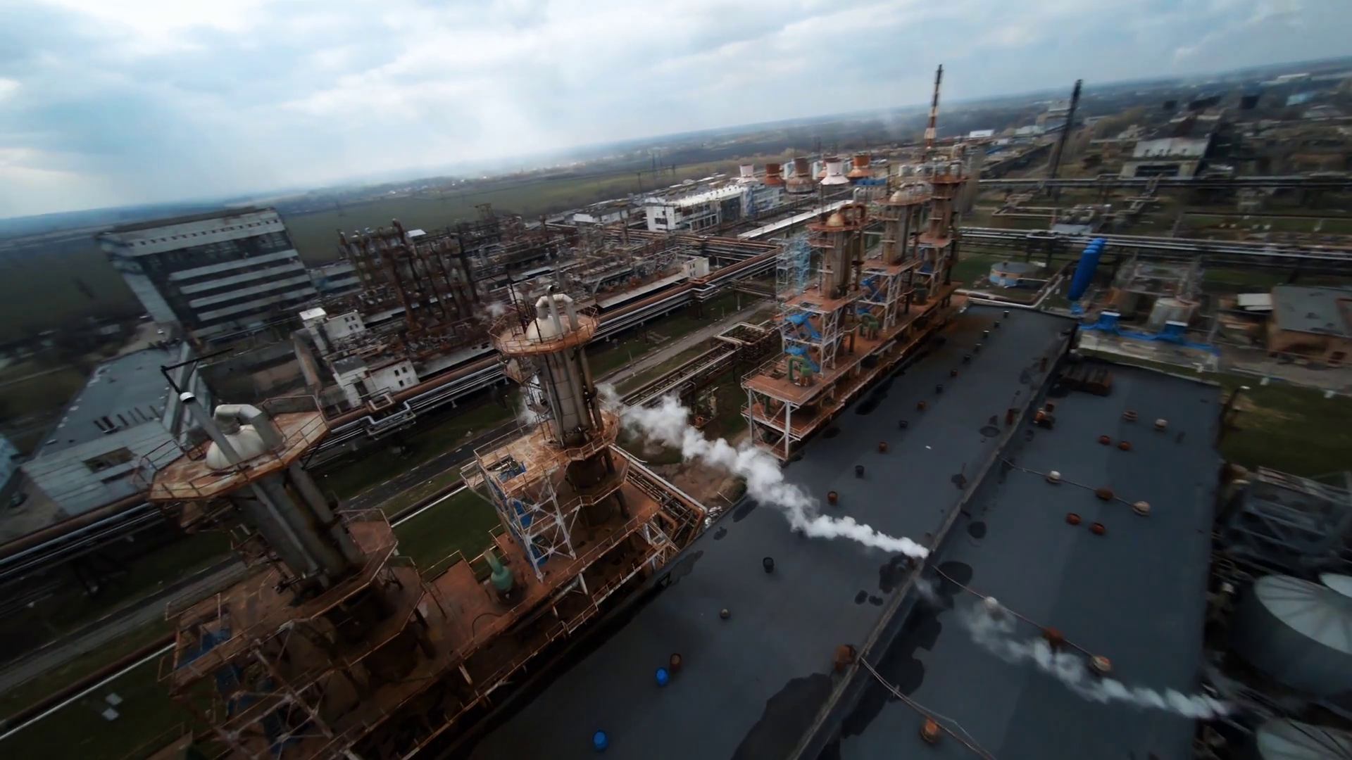 Drone Exploration Of Azot Chemical Plant Stock Footage SBV-351928389 ...