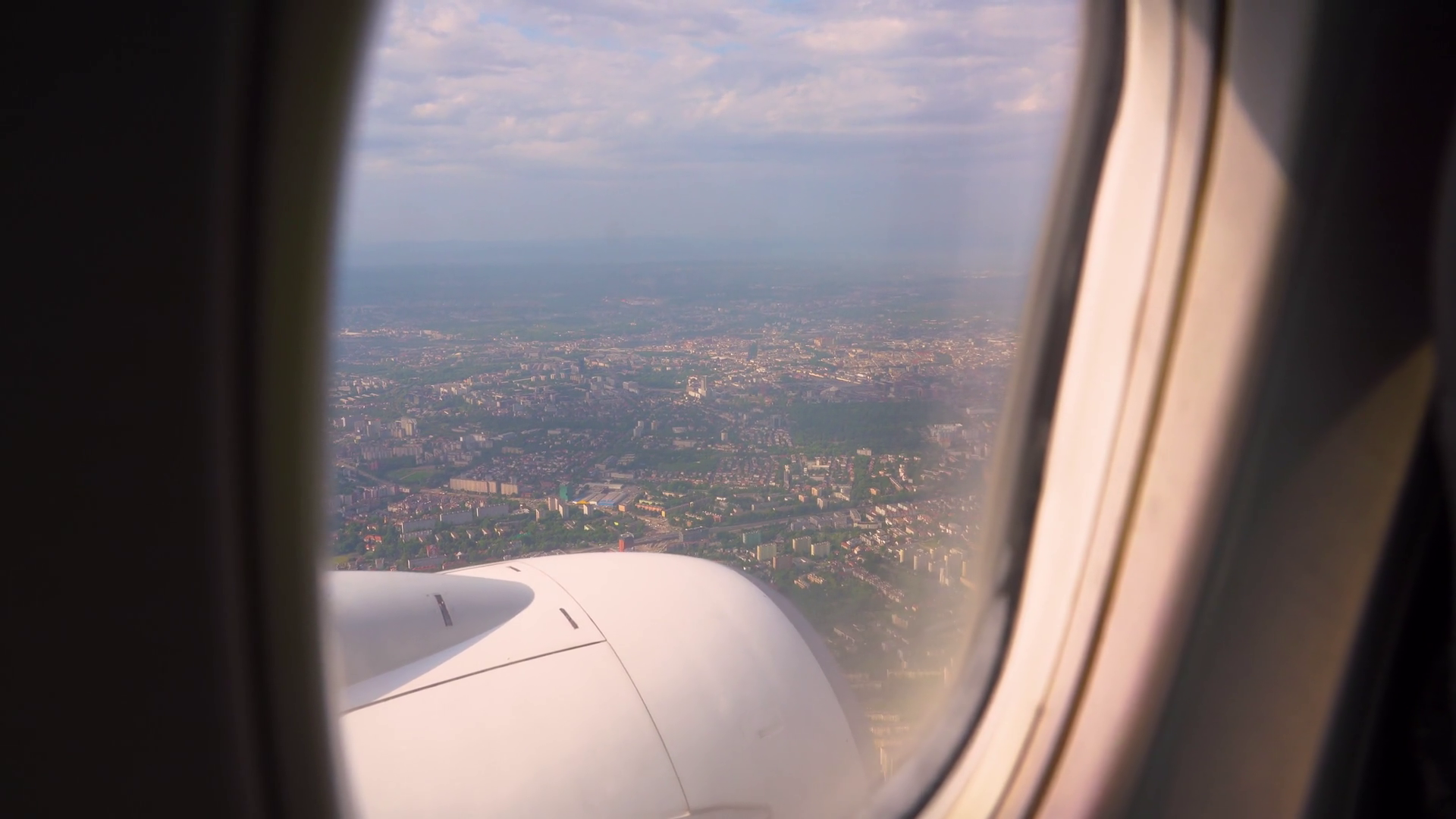 Side Window View From Airplane Flying Stock Footage SBV-352123150 ...
