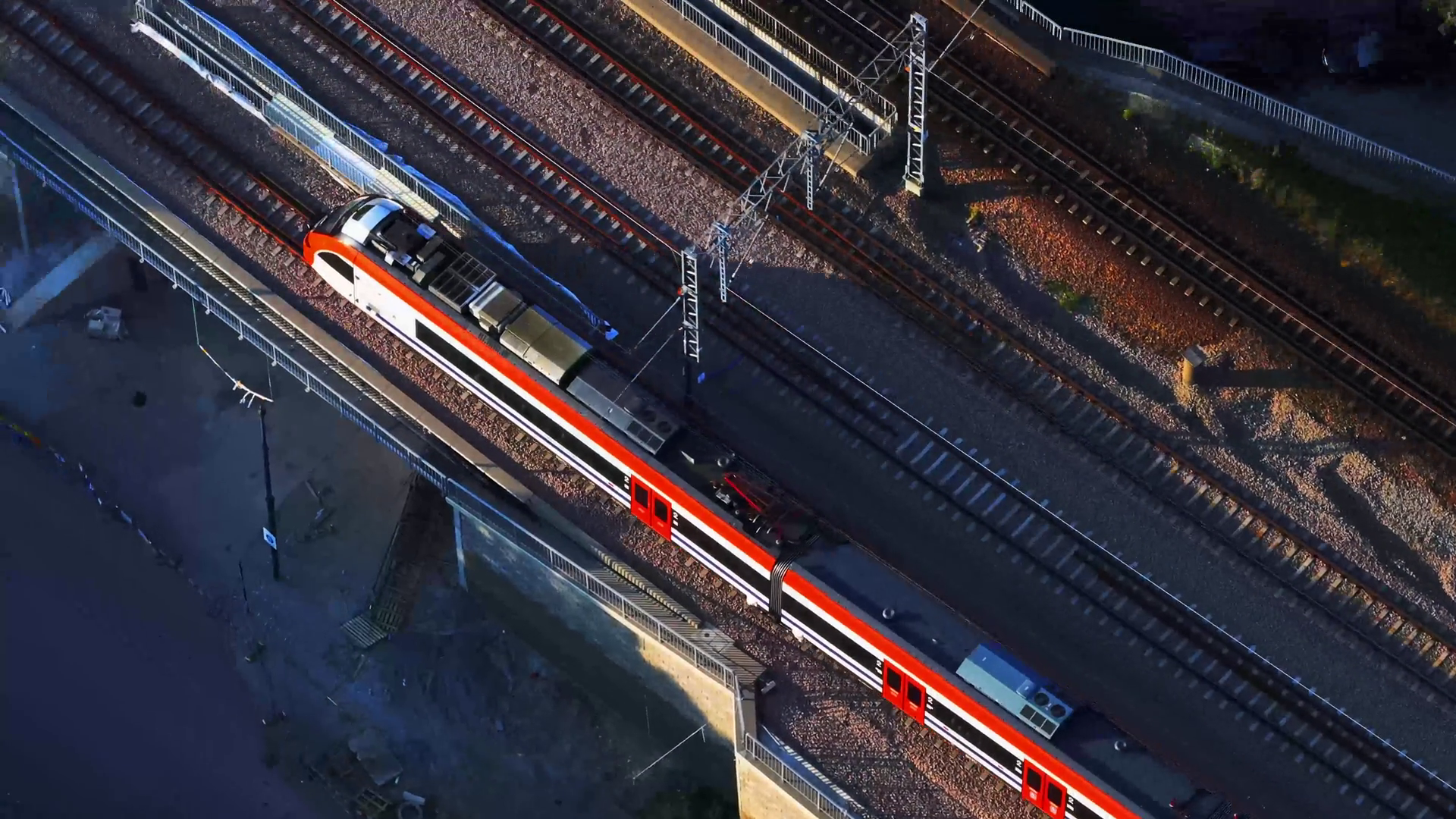 High-speed Train Travels Along Tracks In Stock Footage SBV-351670558 ...