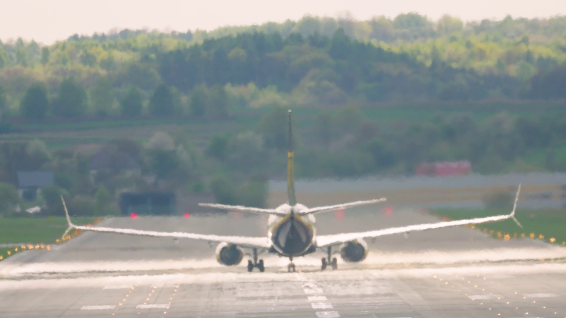 Passenger Plane Takes Off From Runway Stock Footage SBV-352062758 ...