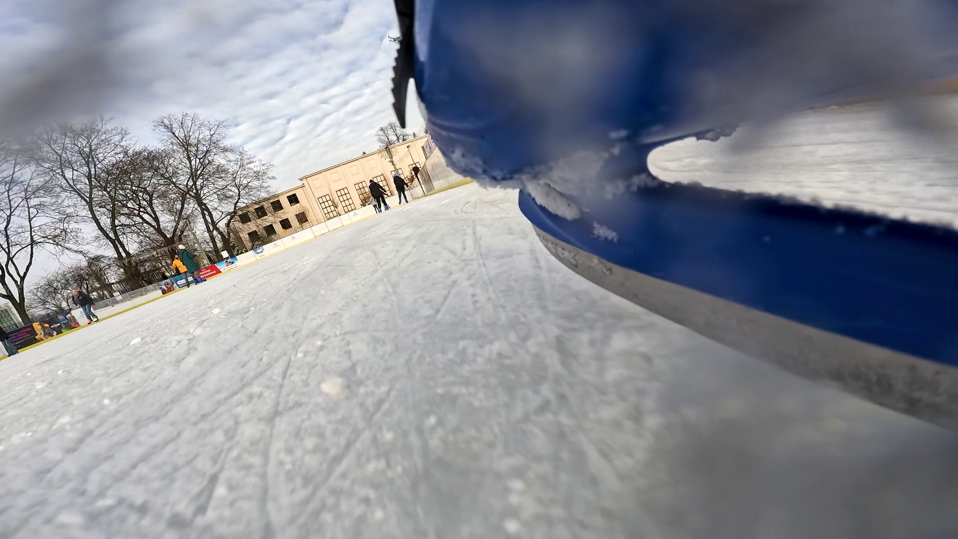 Ice Skating From Ground View Shows Speed Stock Footage SBV-353464002 ...