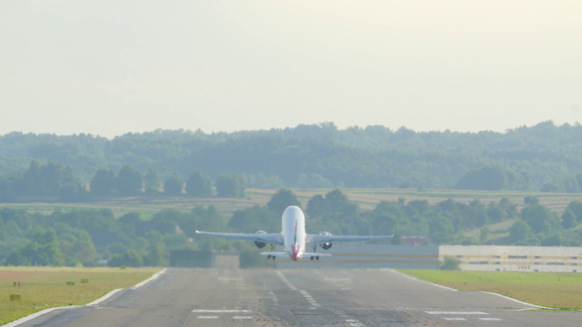 Exciting Plane Take Off At Sunrise Adventure Stock Footage SBV ...