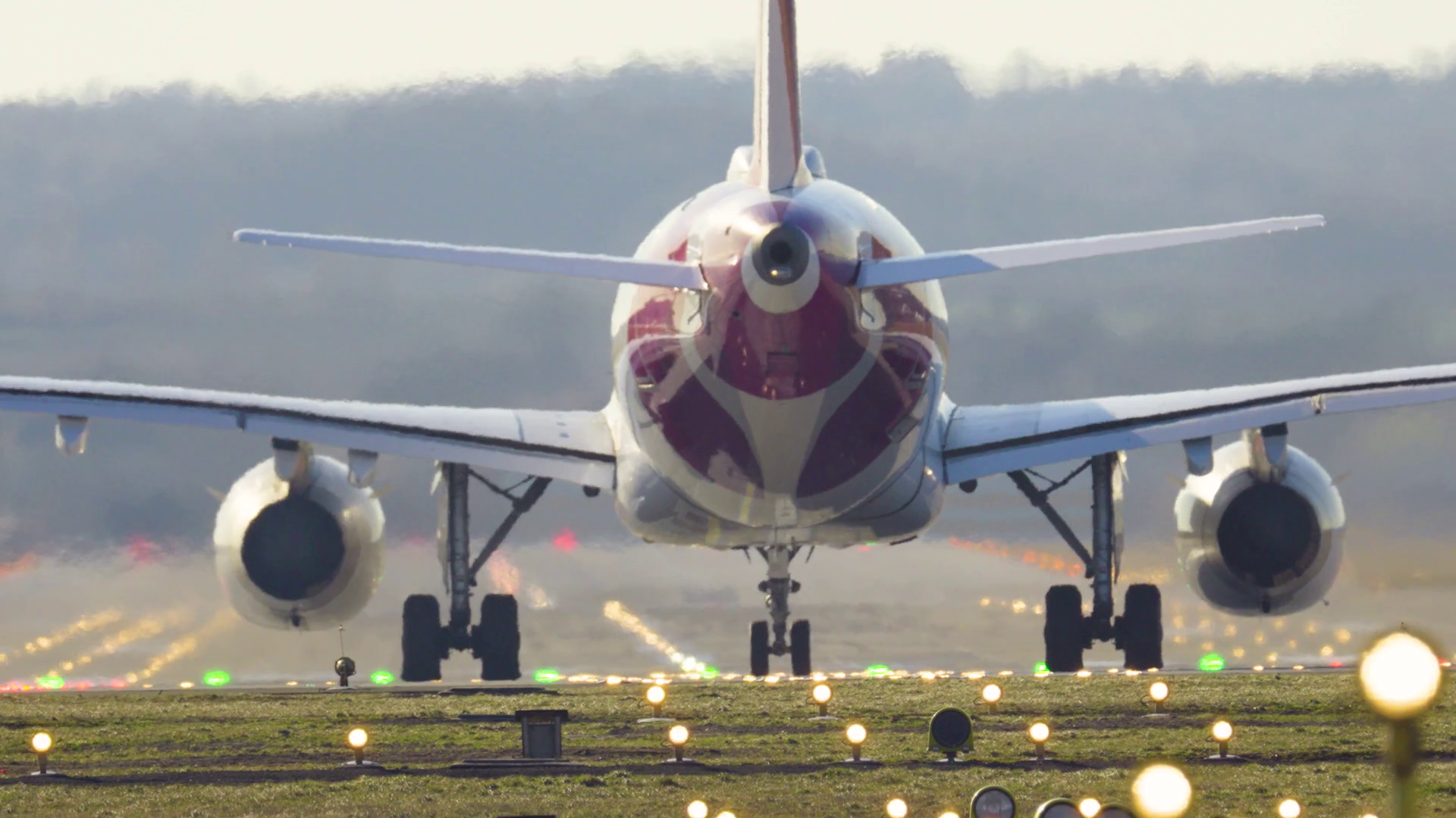 Aircraft Line Up On Runway Ready Departure Stock Footage SBV-351881658 ...
